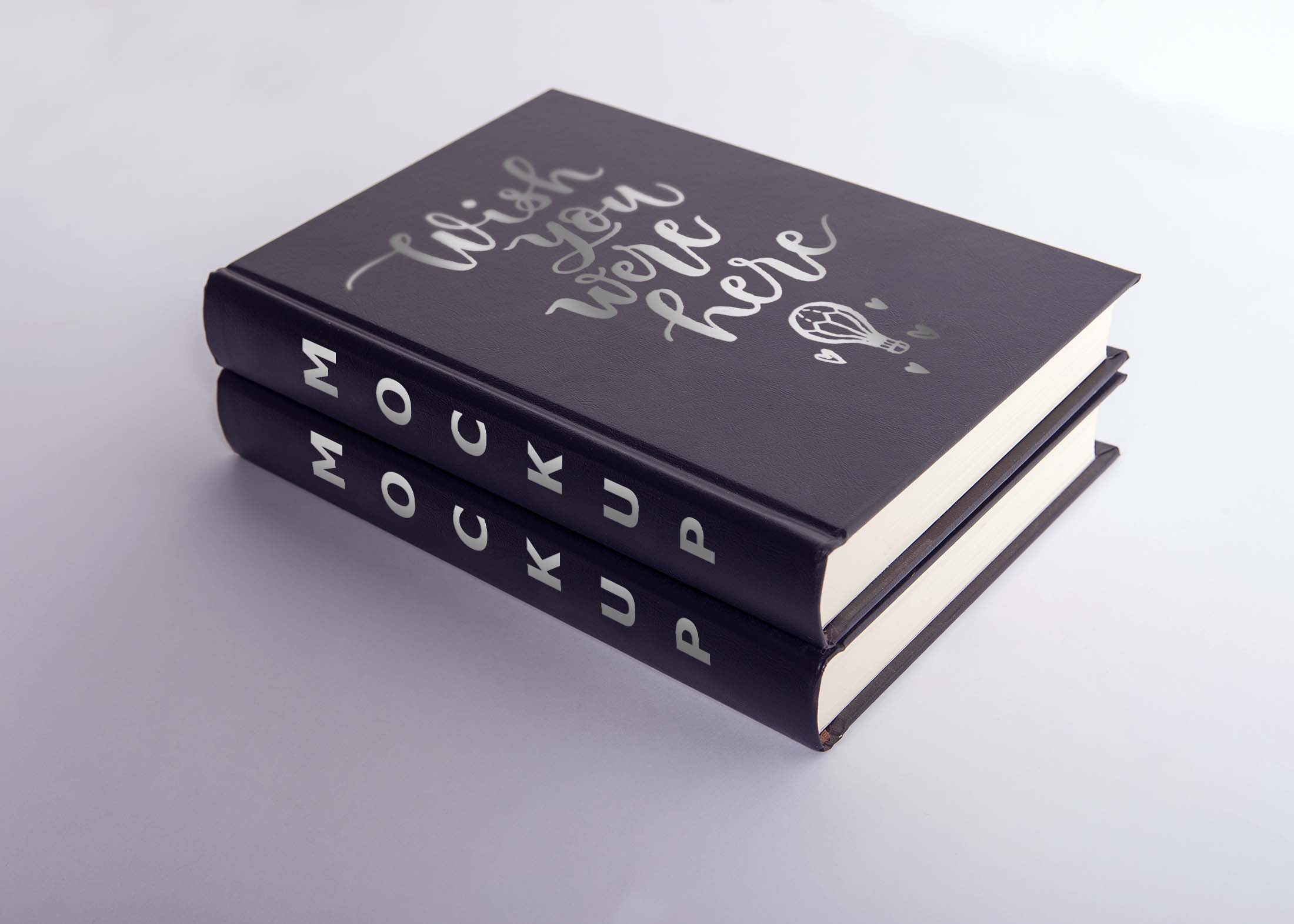 Stylish Leather Book Cover Mockup