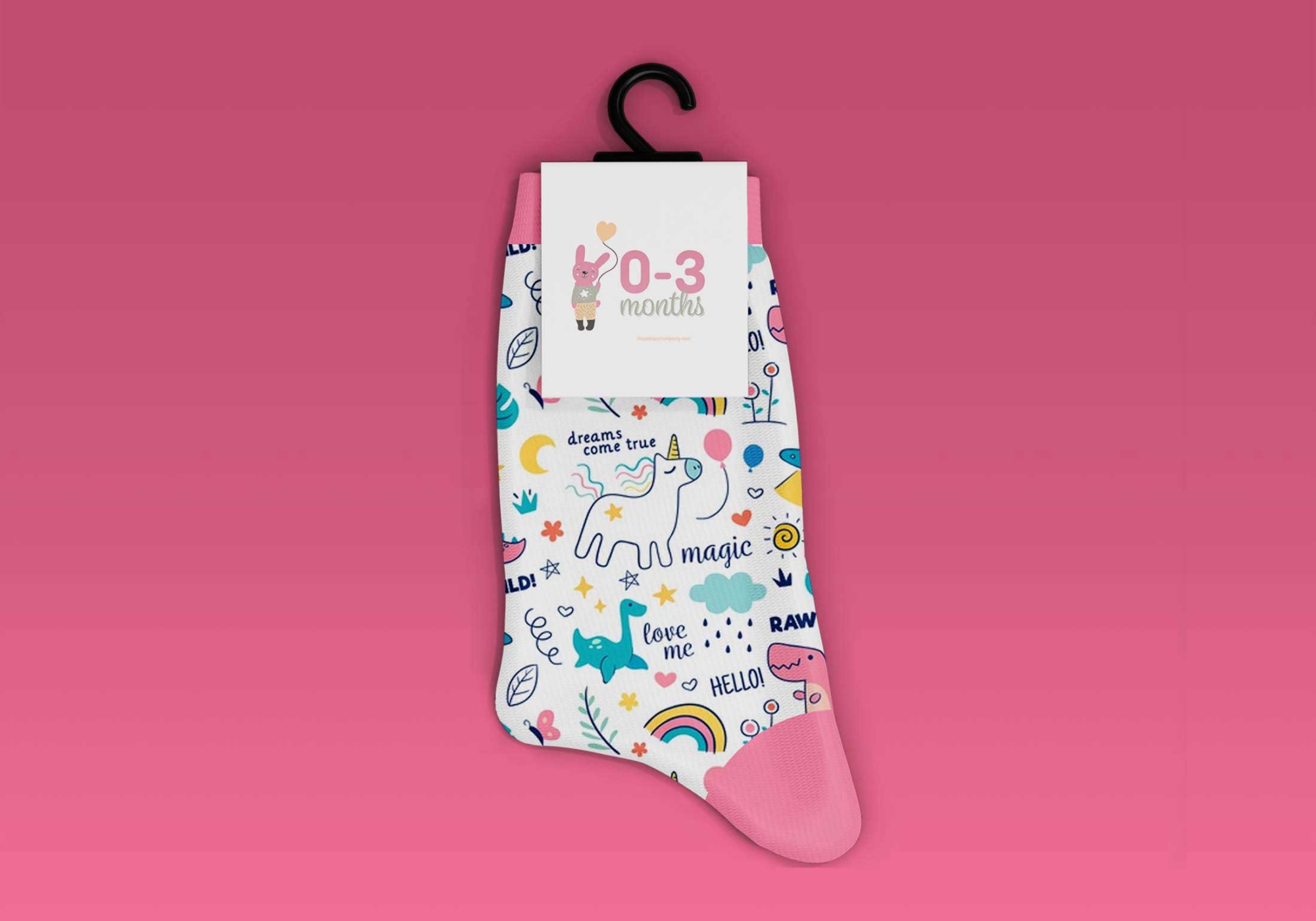 Free Single Socks Mockup Download