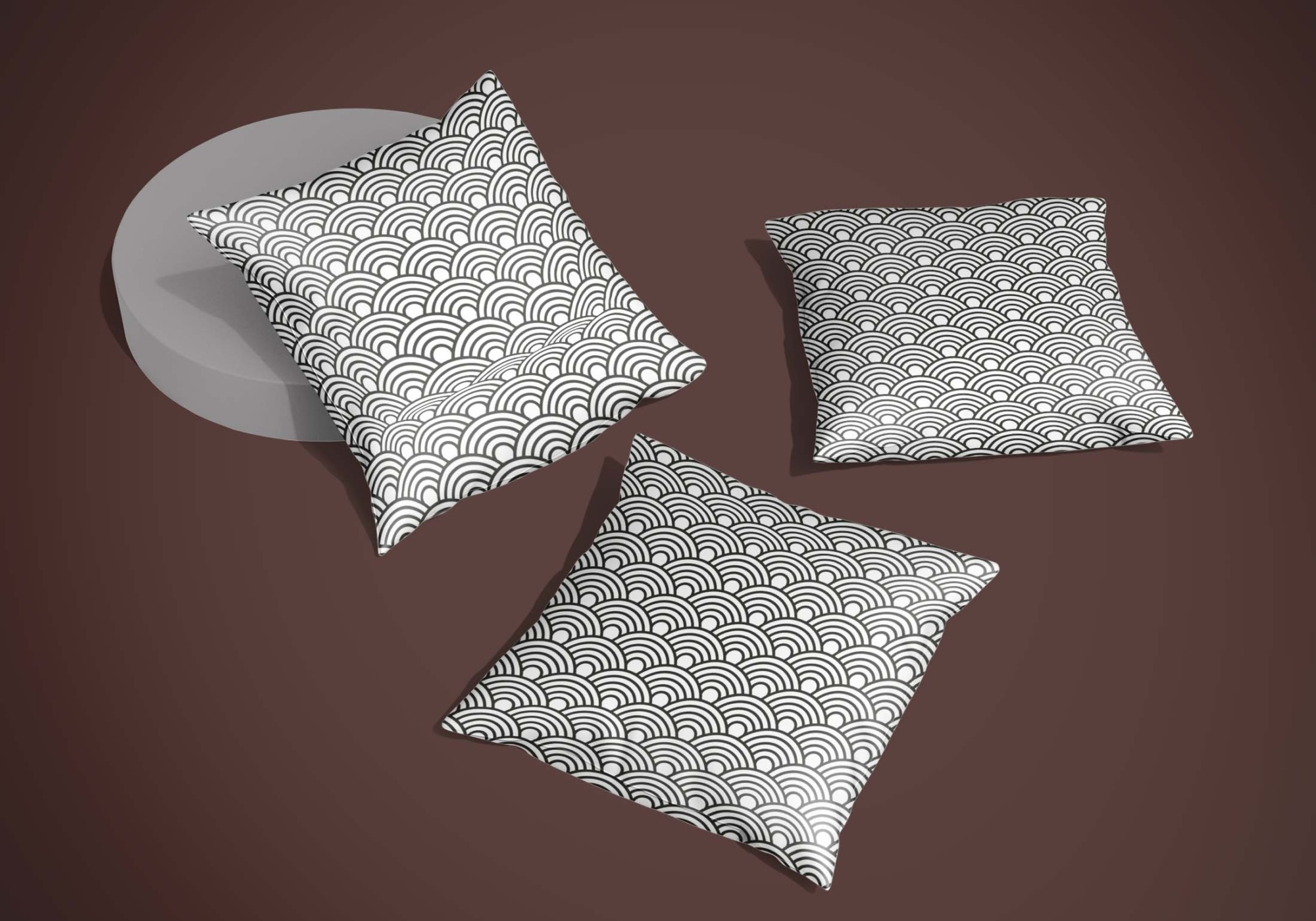 Stylish Triple Pillow Mockup for Designers