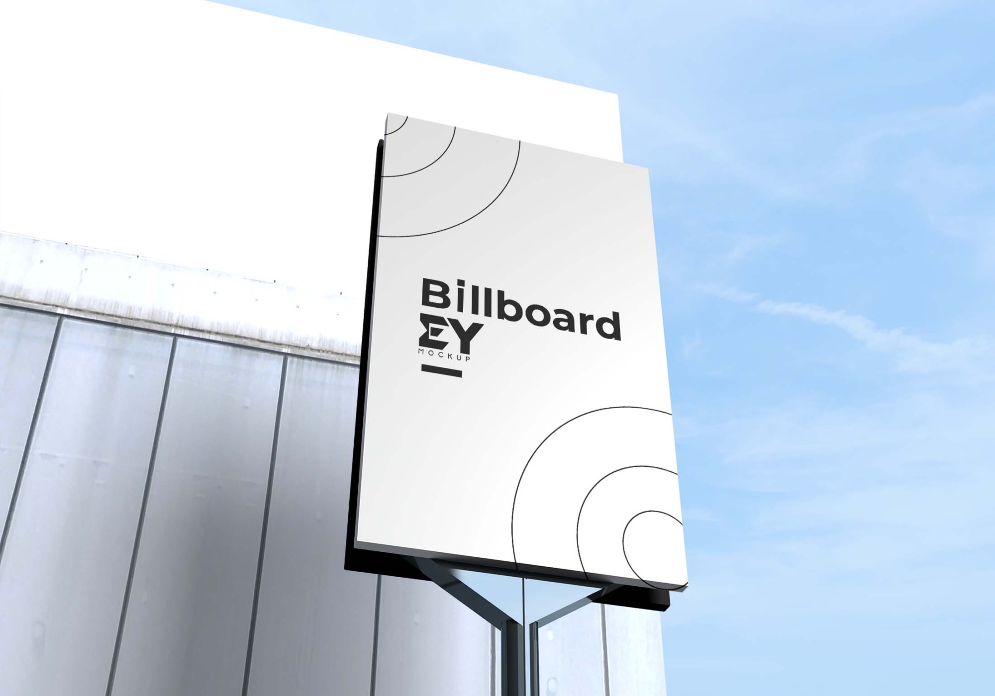 Vertical Billboard Mockup for Designers