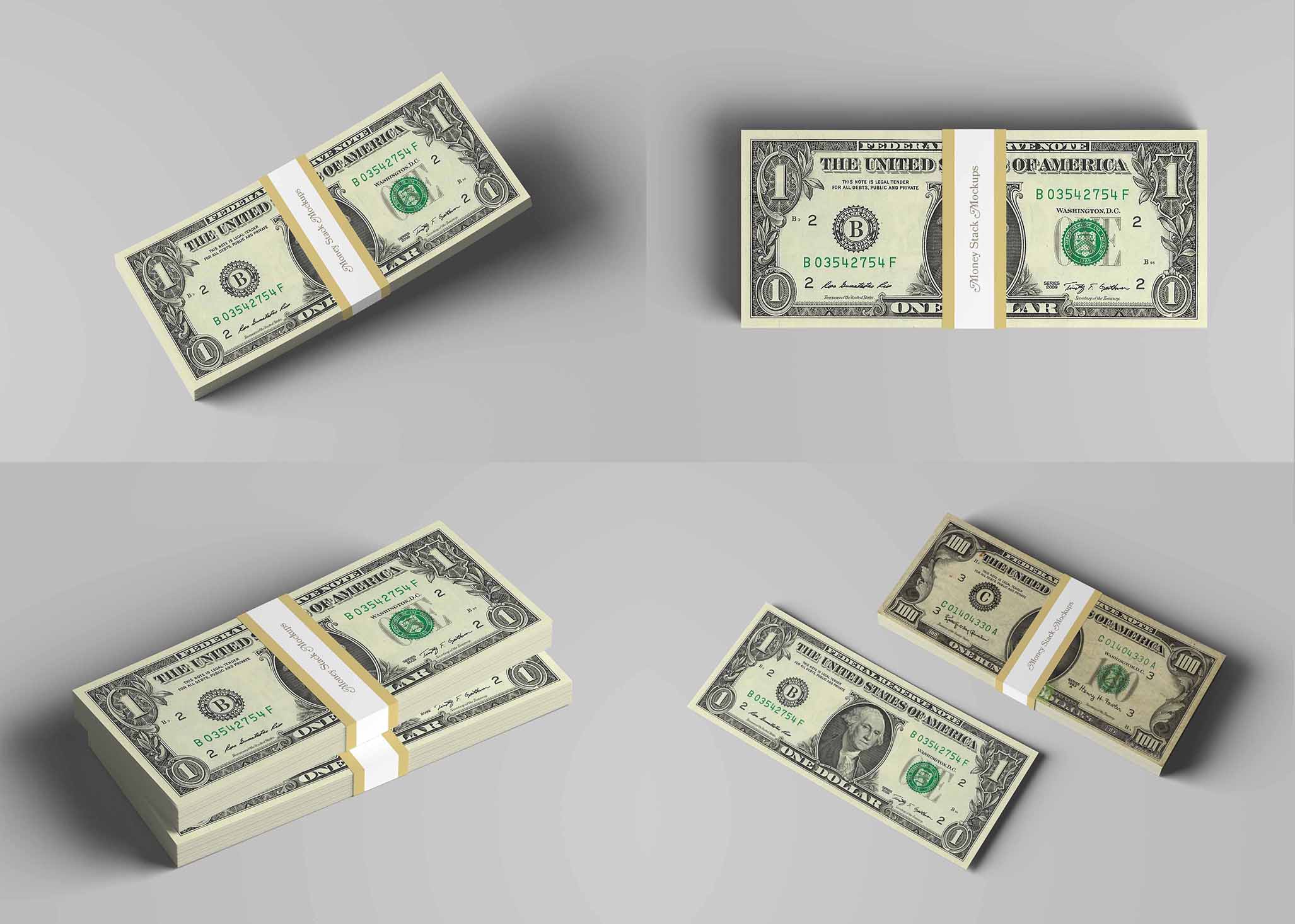 Free Banknote Mockup for Designers