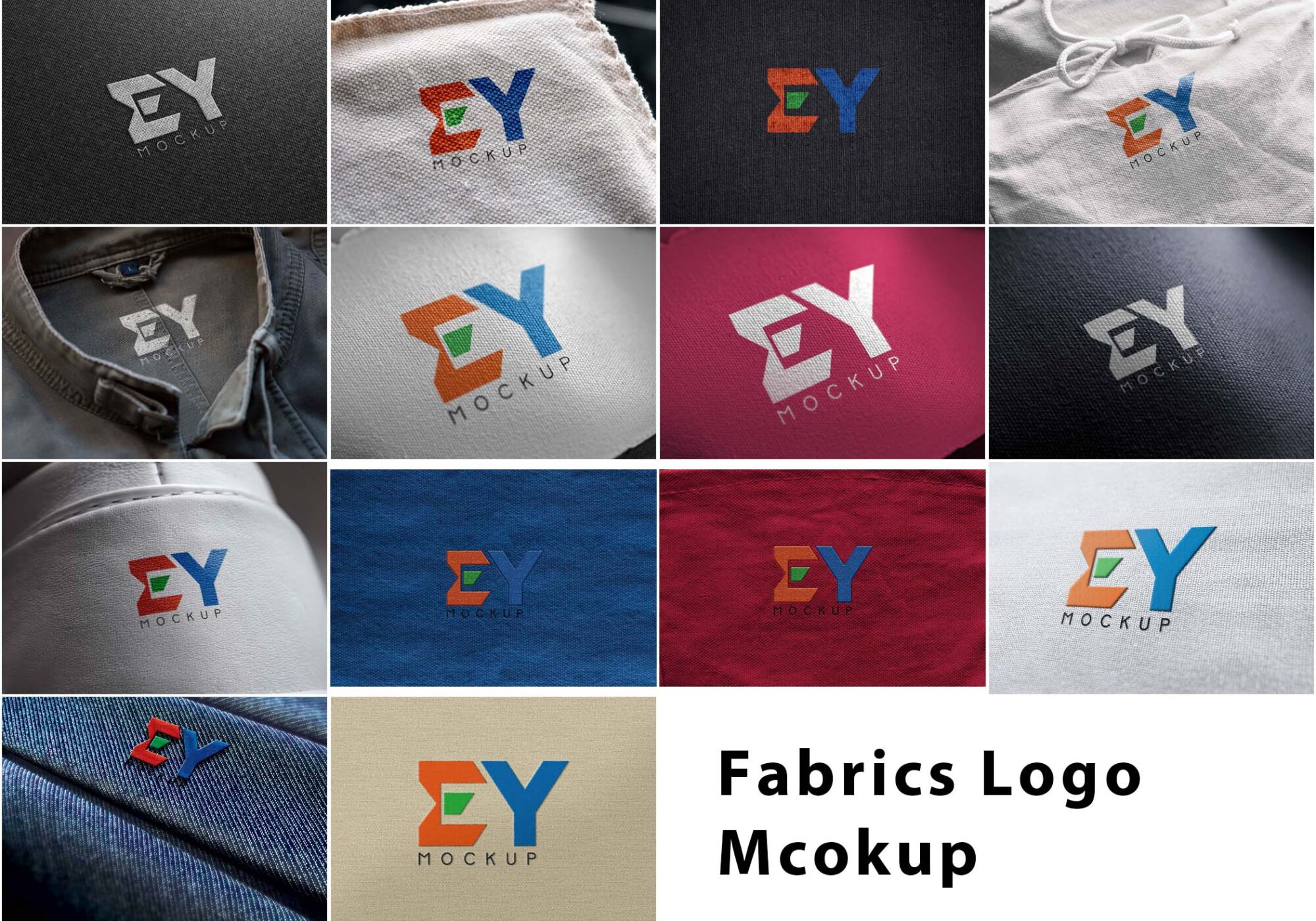 Fabrics Branding Logo Mockup Download