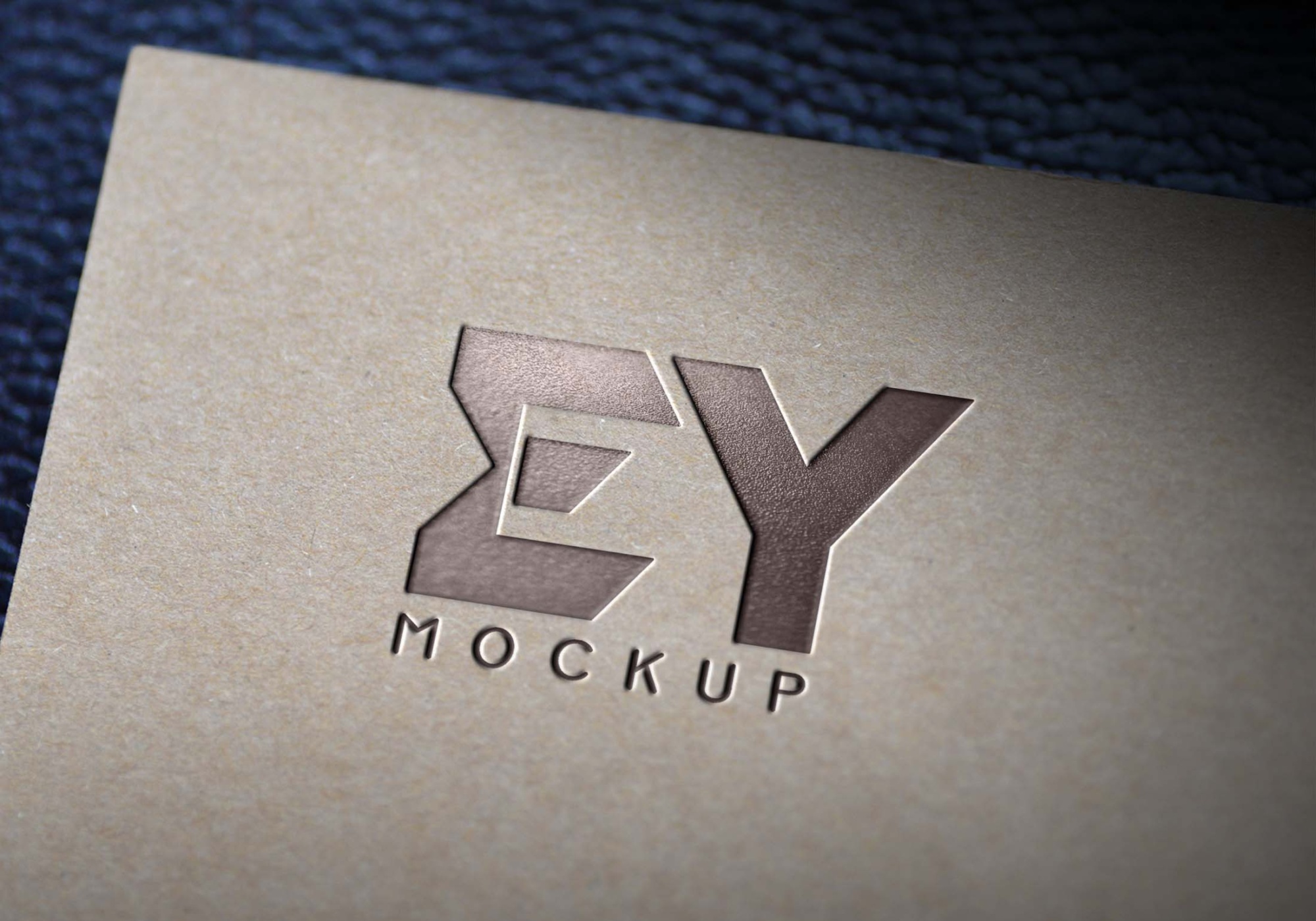 Stylish Grey Pressed Logo Mockup Free