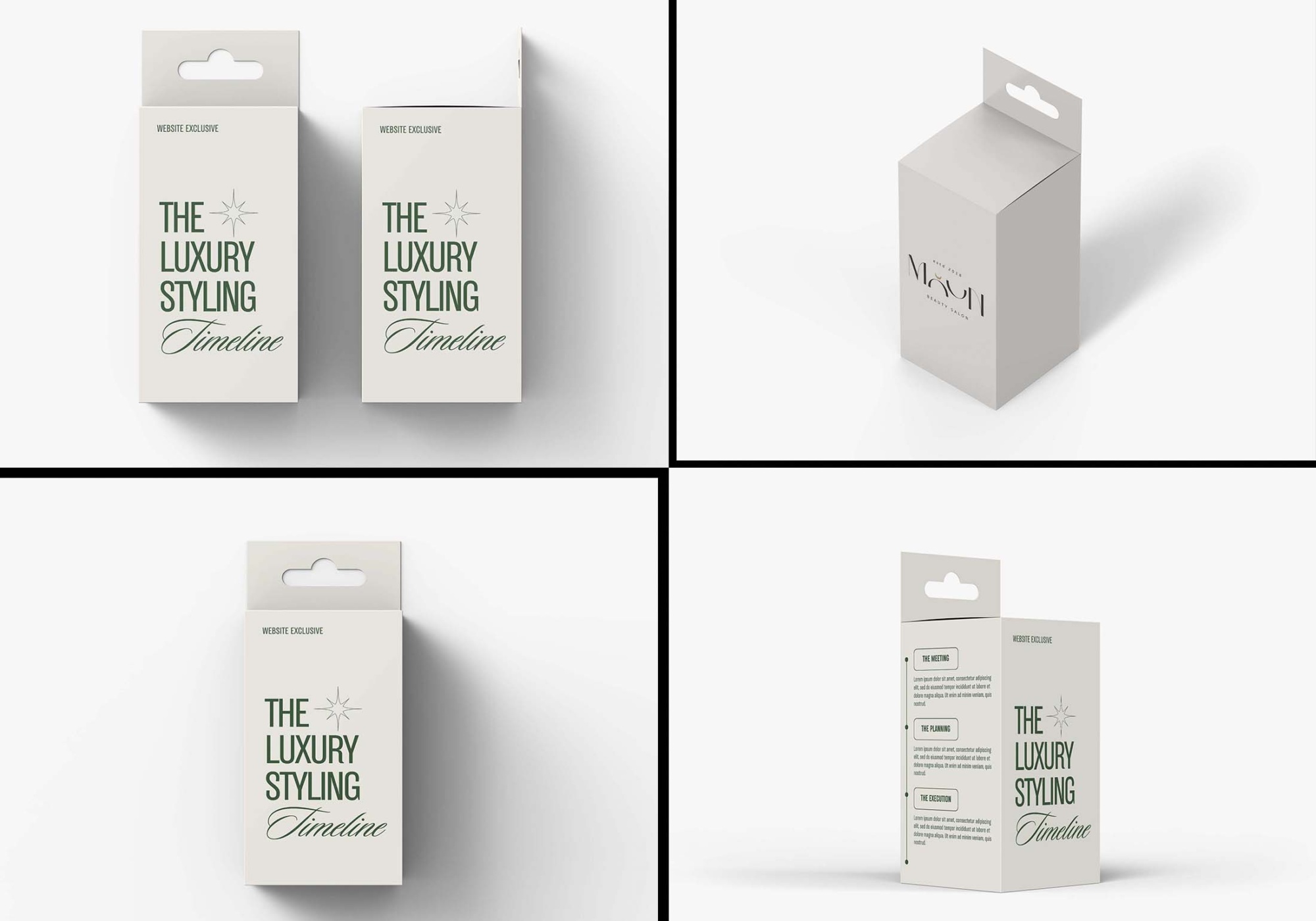 Creative Hanging Box Mockup Designs