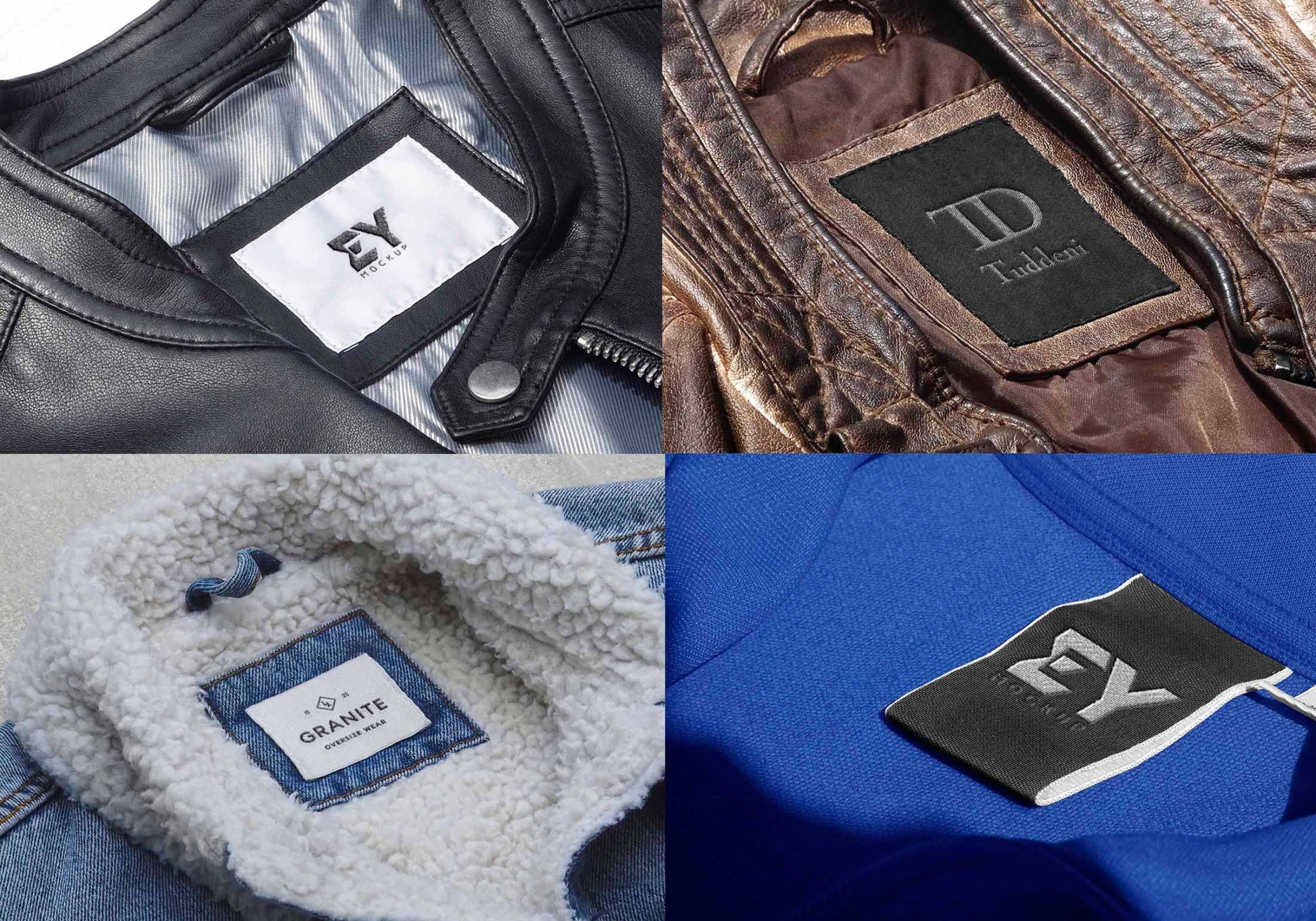 Stylish Jacket Tag Mockups for Designers