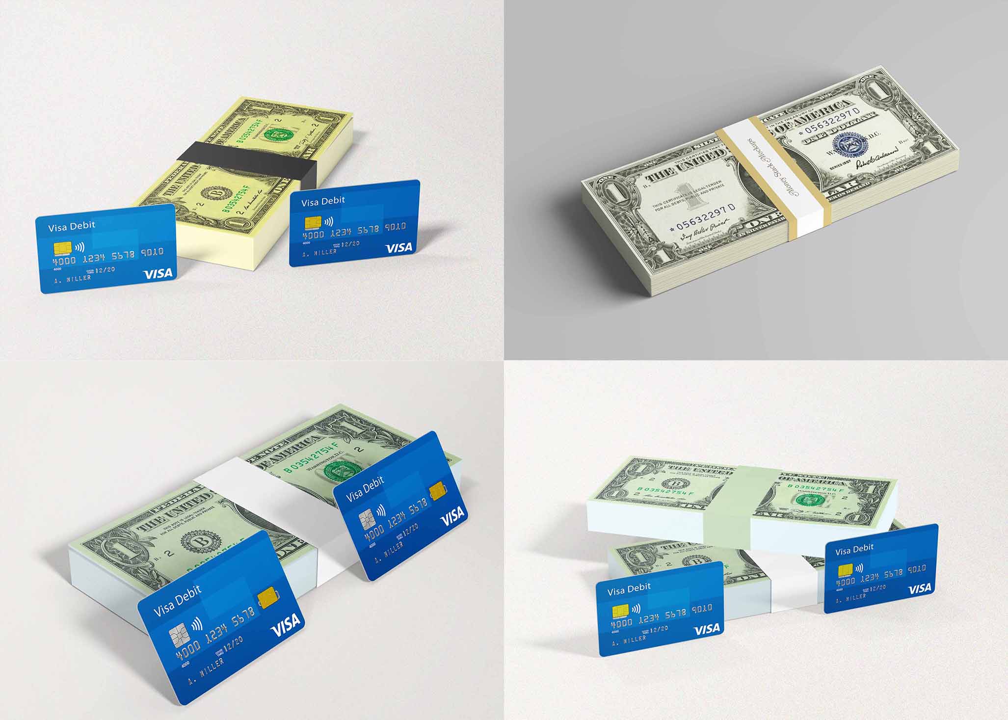 Free Paper Money Mockup Download