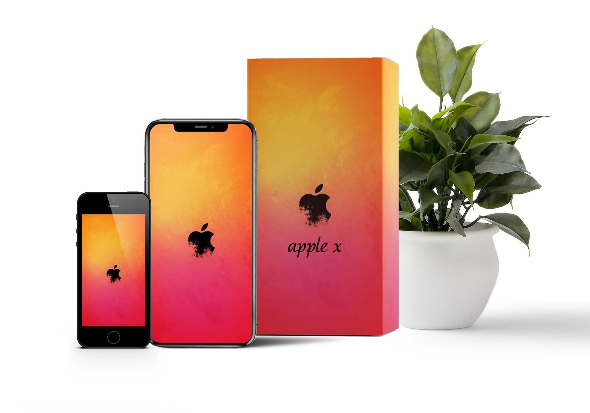 Realistic Phone Box Mockup Download