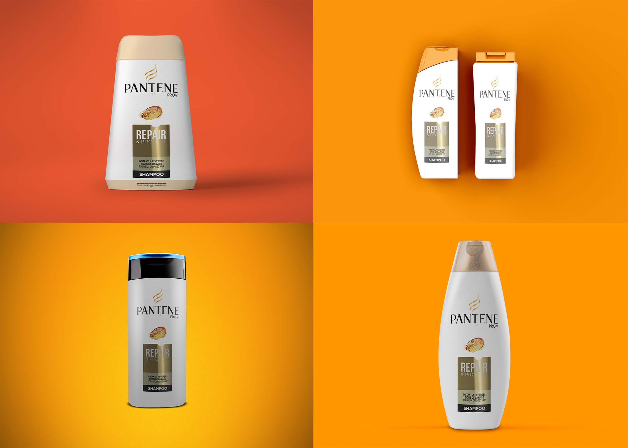 Downloadable Shampoo Bottle Mockups for Designers