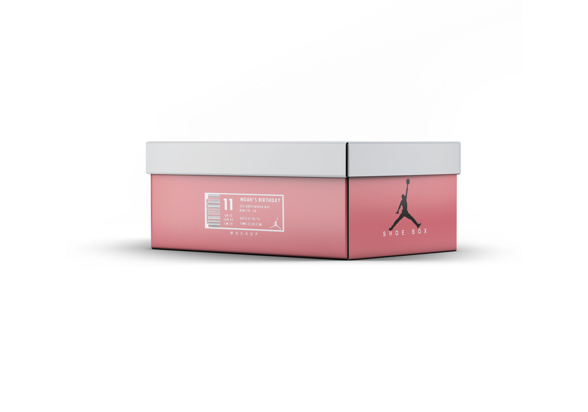 Stylish Shoes Box Mockup Template