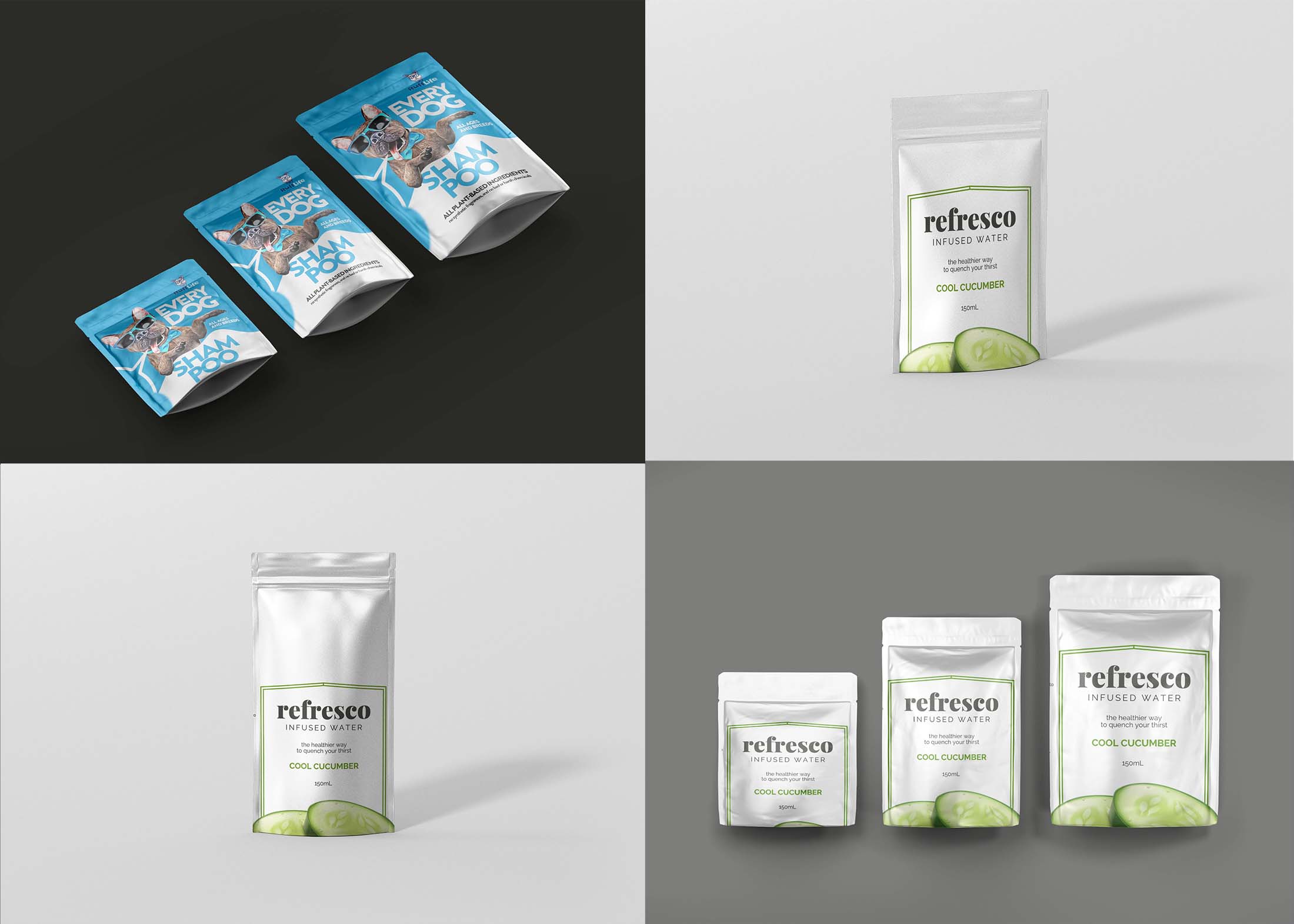 Versatile White Pouch Mockups for Designers