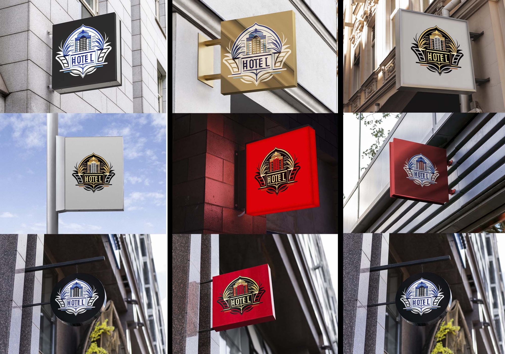 Free Hotel Sign Mockup Download