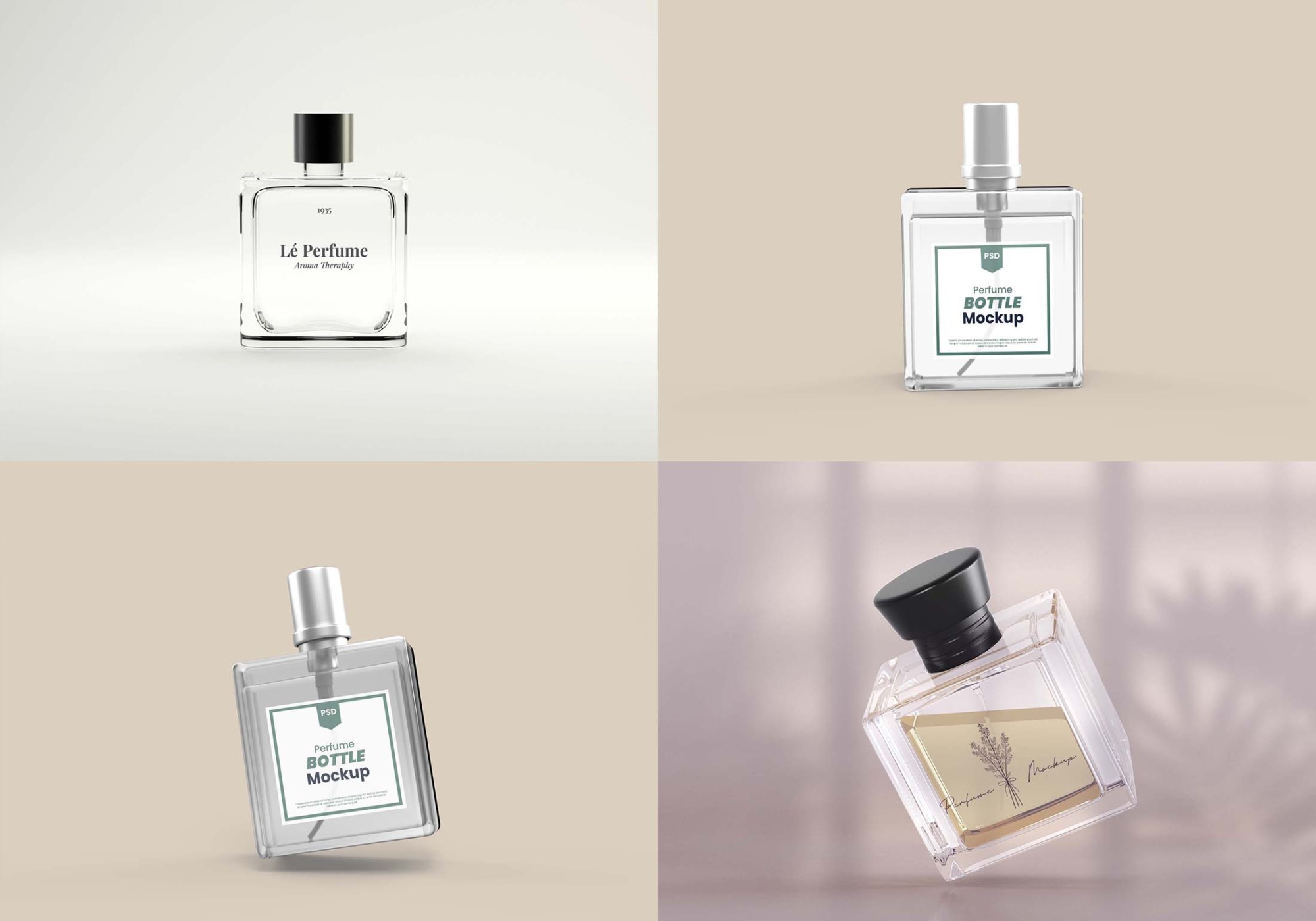 Elegant Luxury Perfume Bottle Mockup