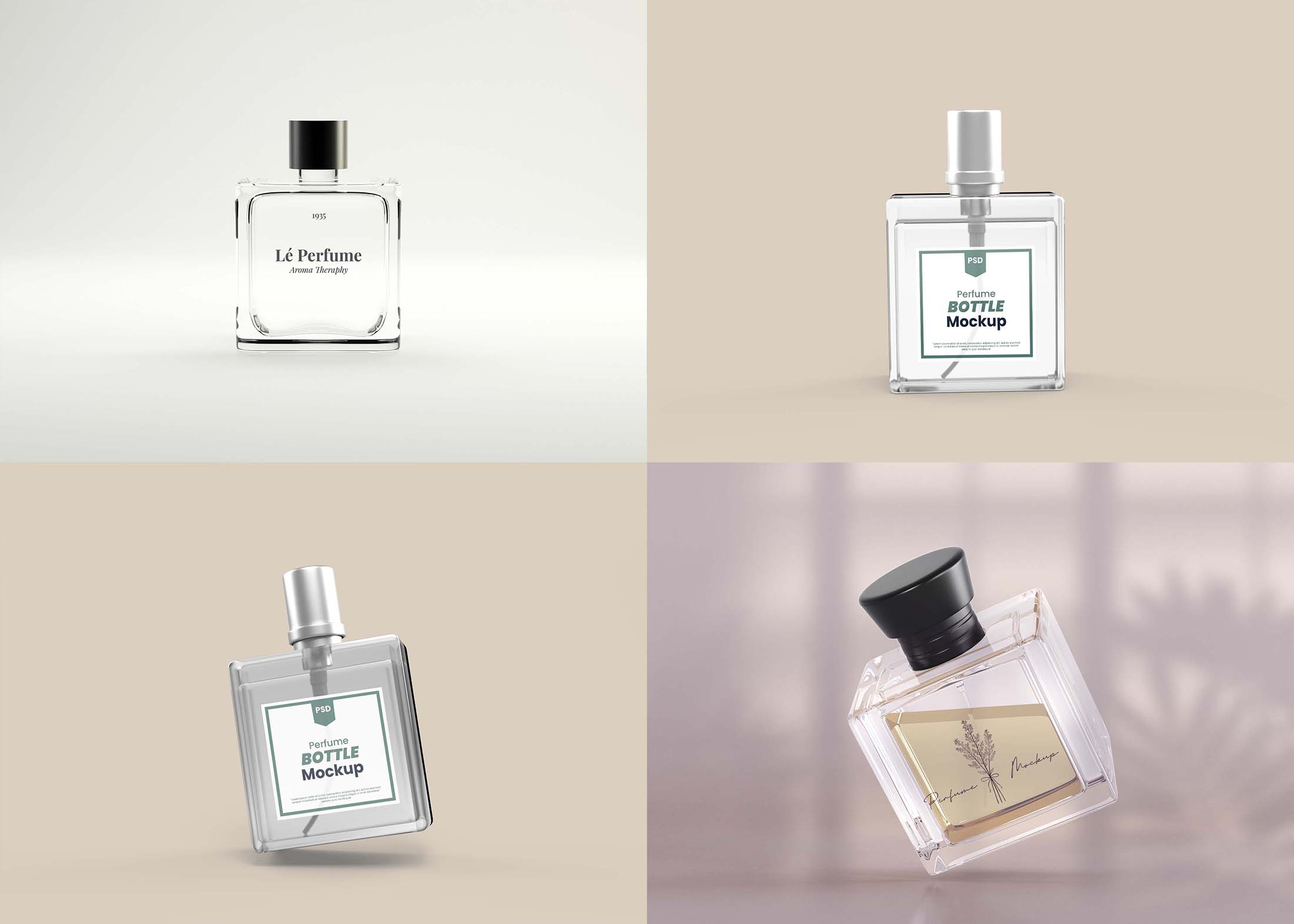 Elegant Luxury Perfume Bottle Mockup