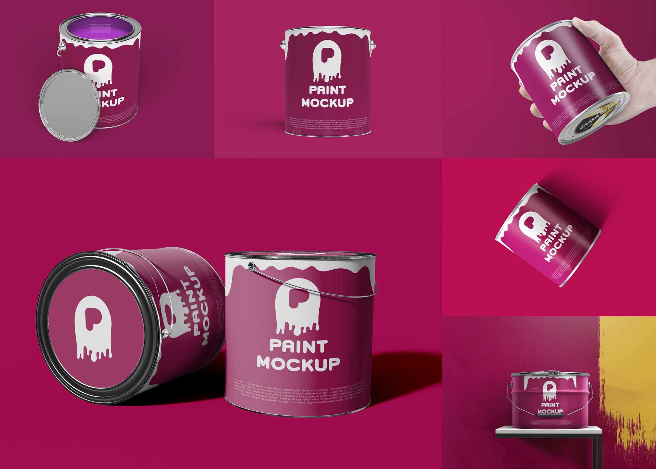 Free Paint Can Mockup PSD Download