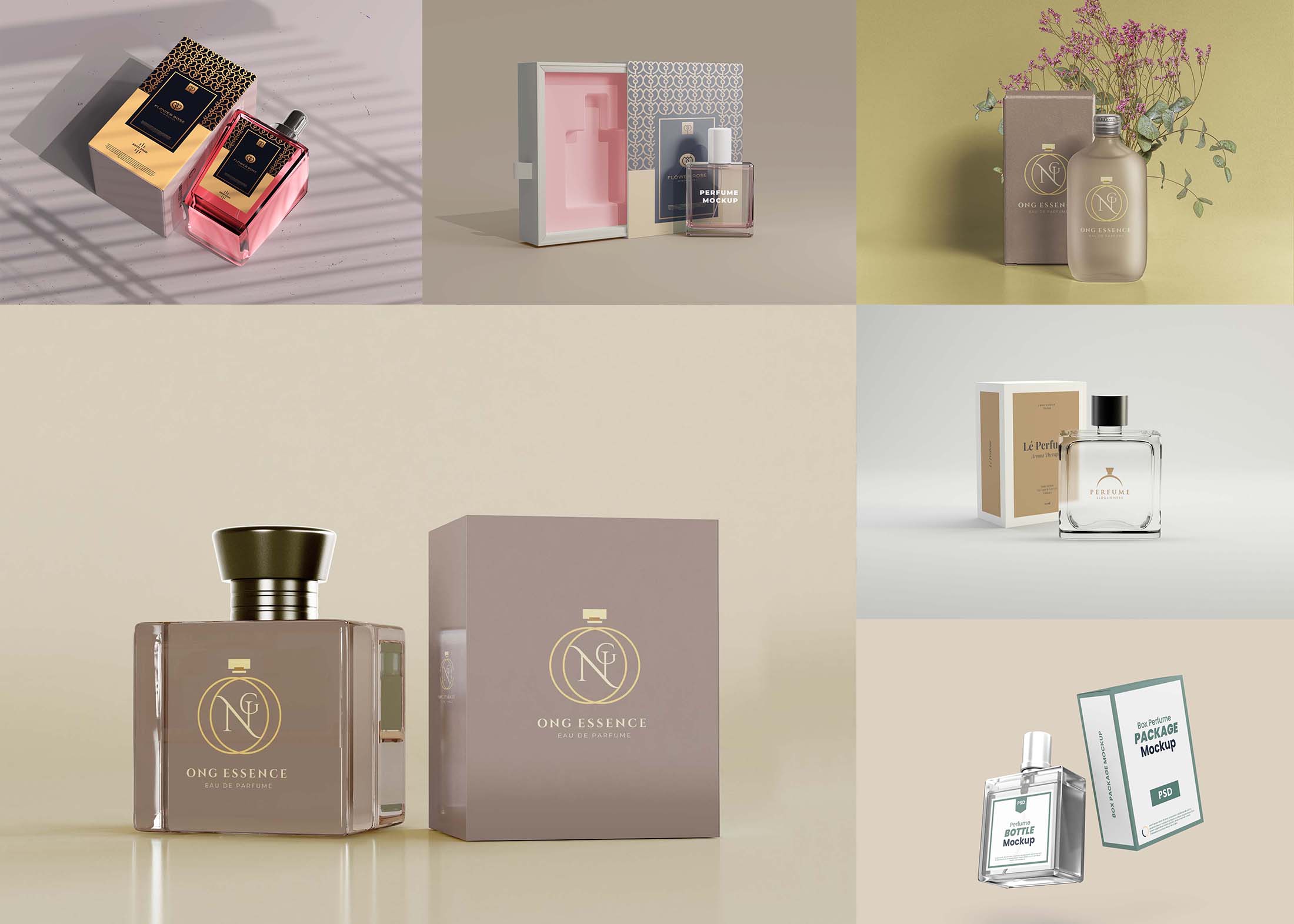 Elegant Perfume Packaging Mockup Download