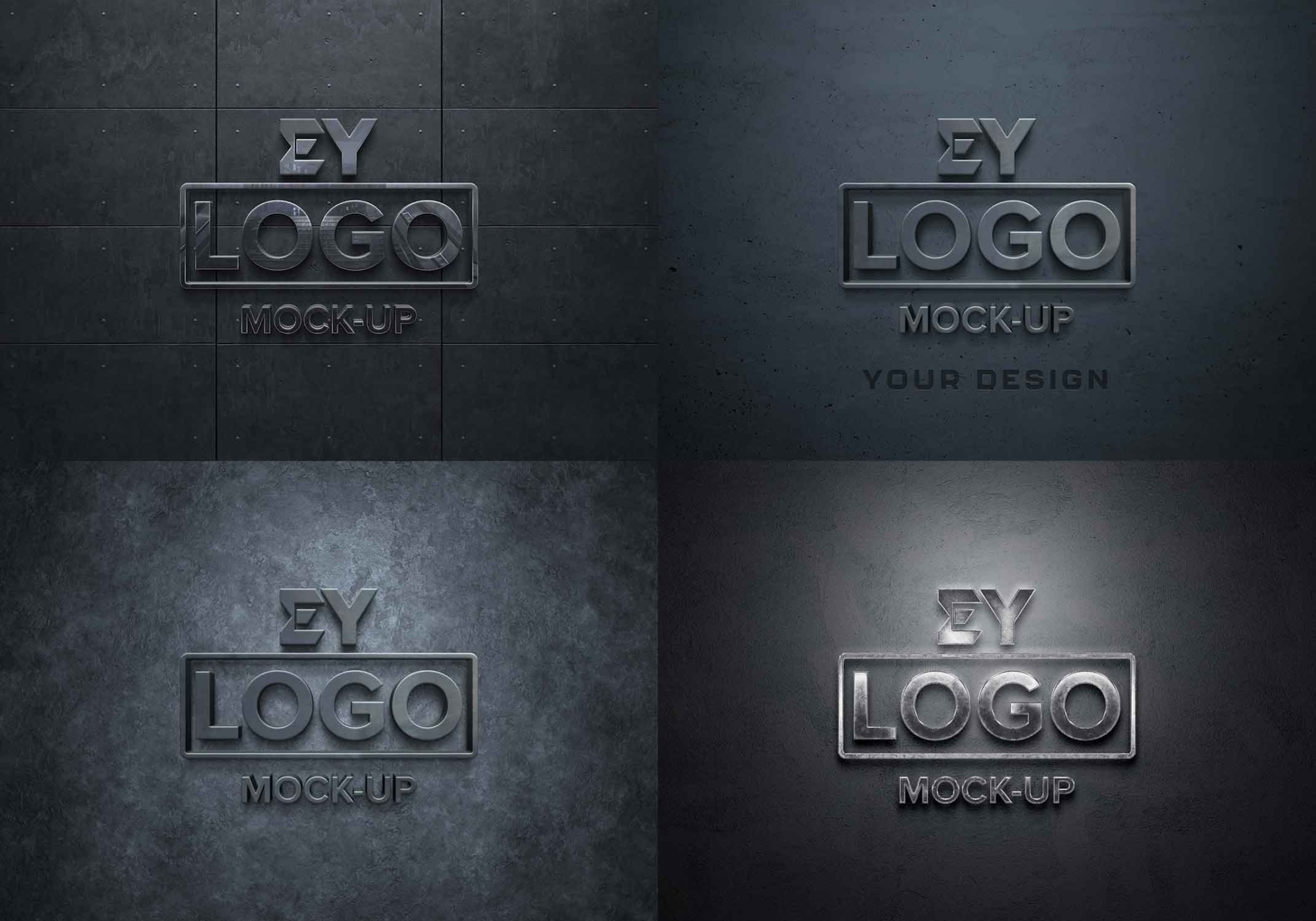 3D Text Effect Wall Mockup