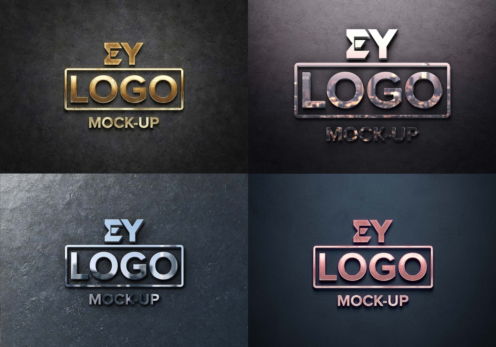 Free 3D Logo Mockup PSD Download