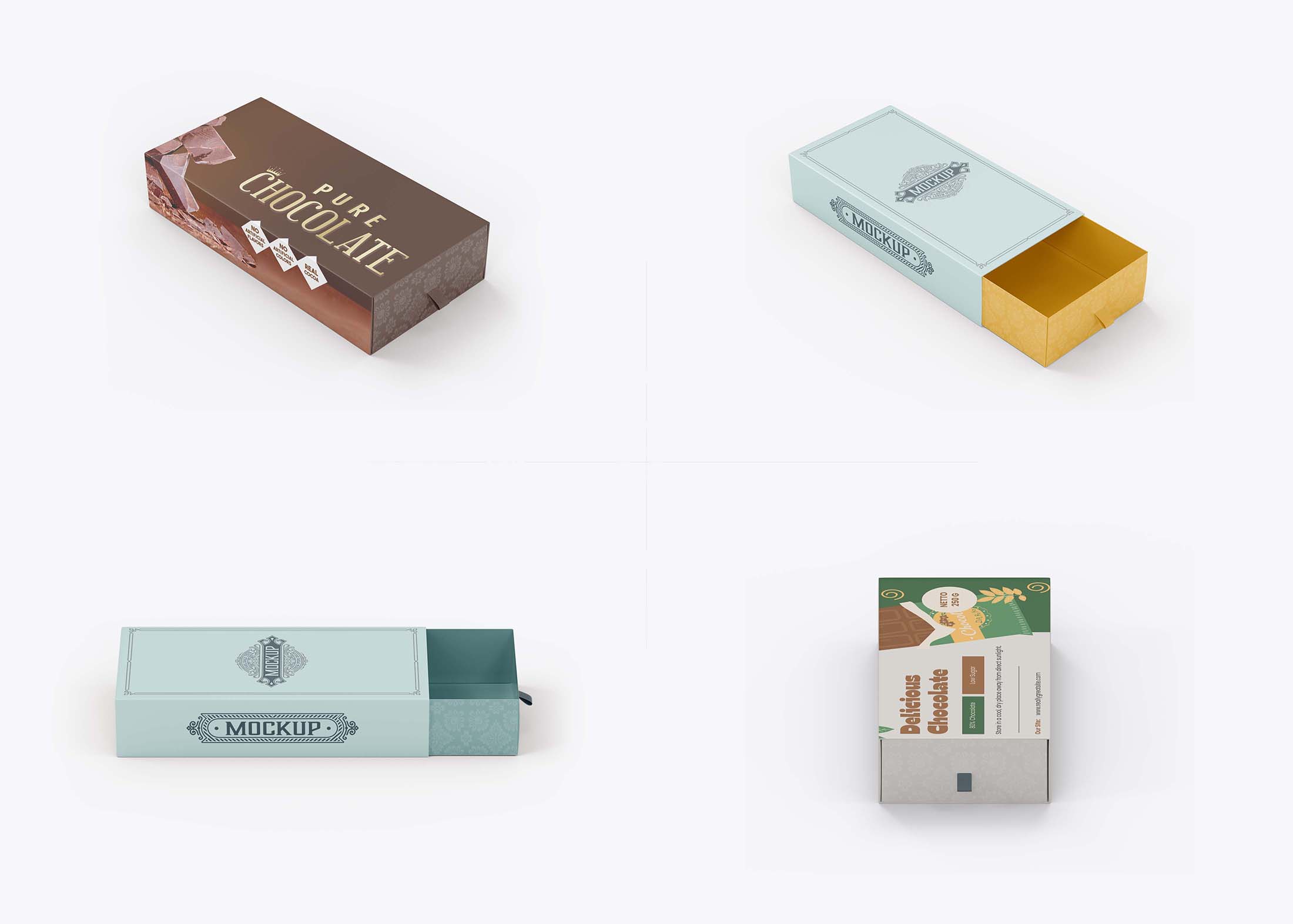 Free Rectangle Slide Box Mockup Download