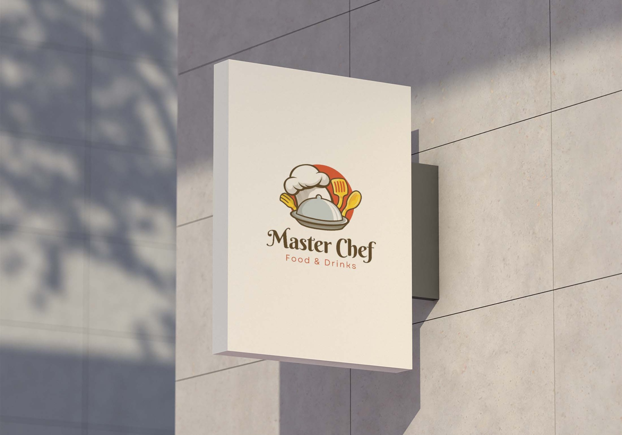 Stylish Restaurant Sign Mockup Download