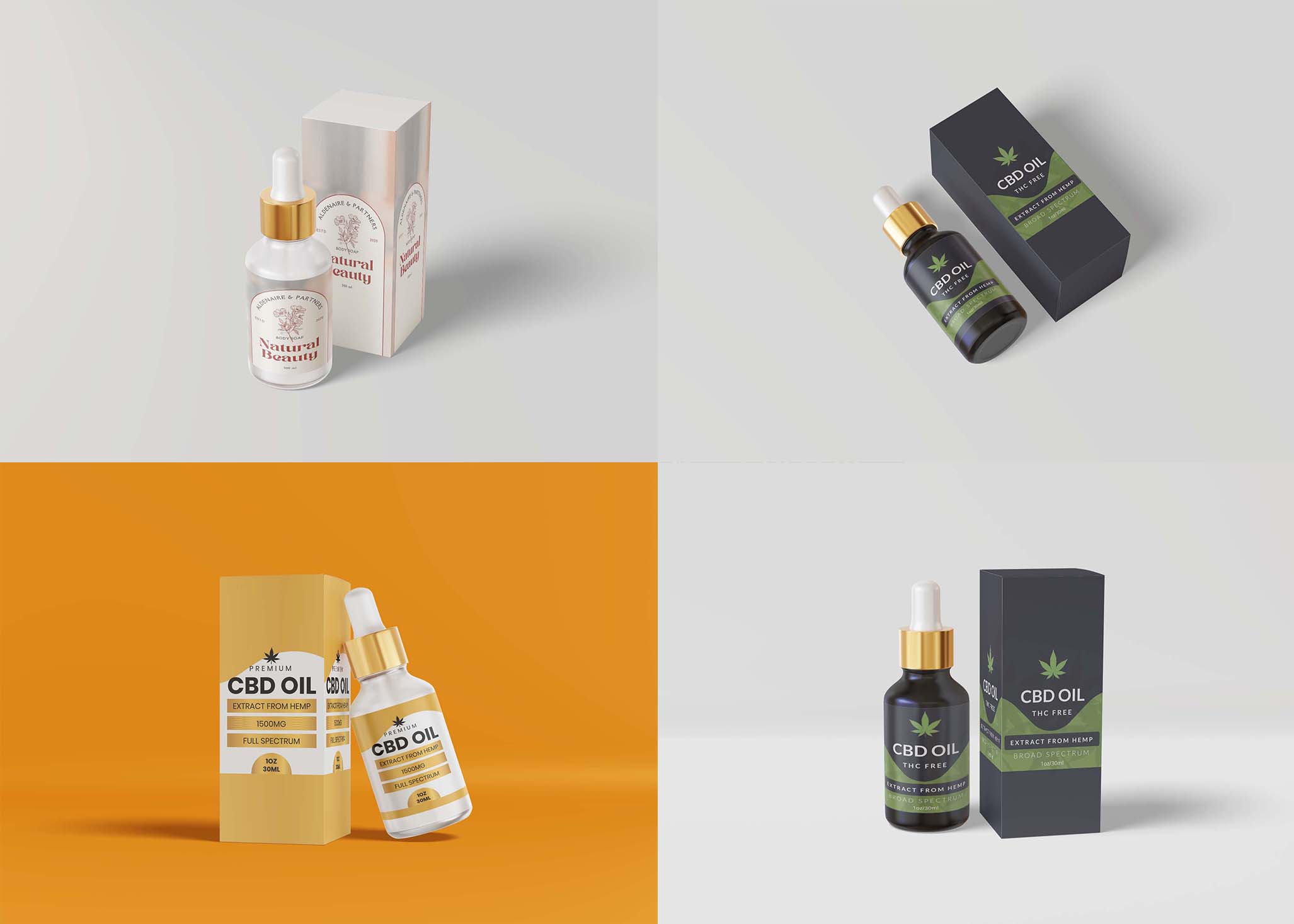 Stylish Serum Packaging Mockup Download