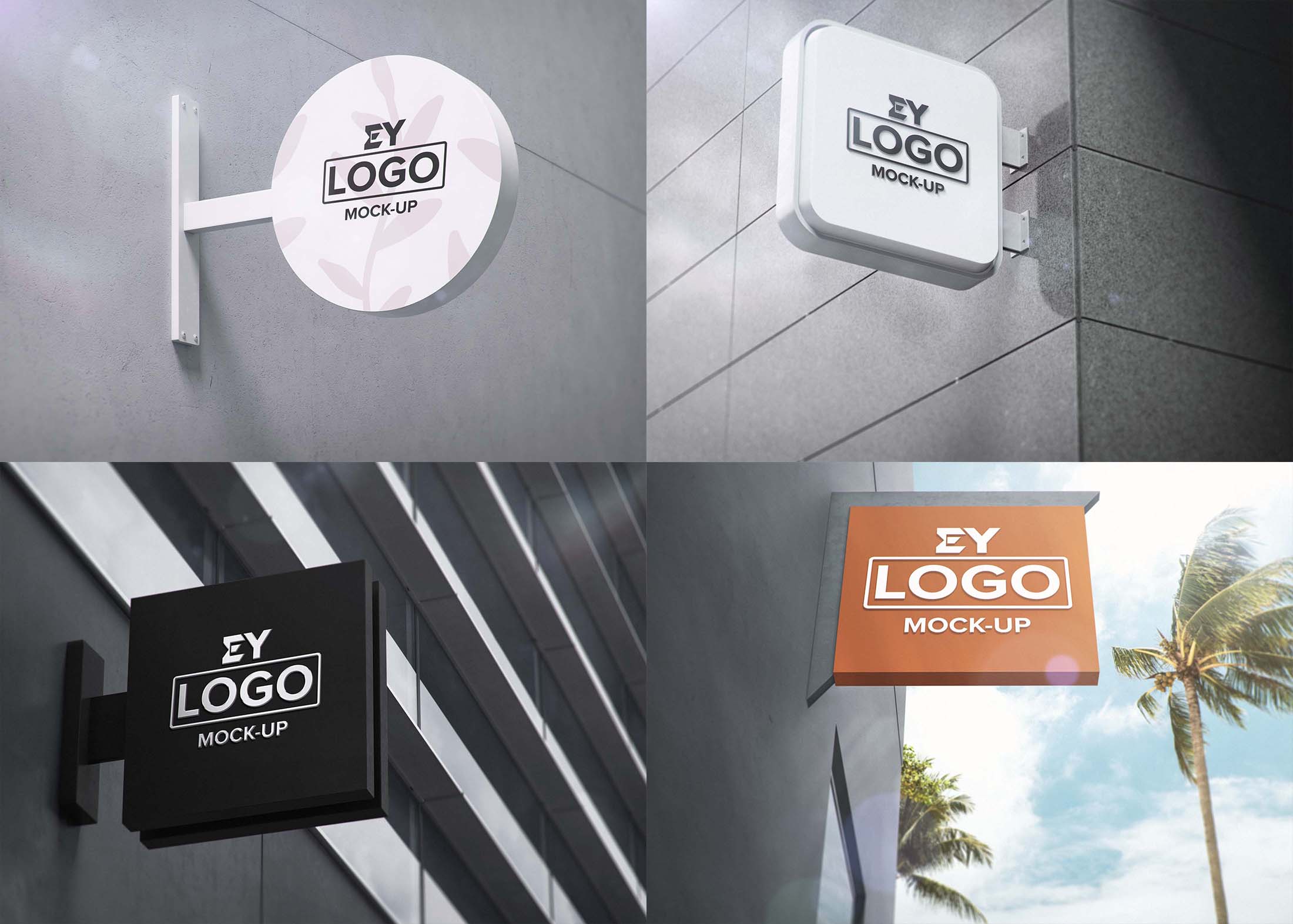 Free Sign Mockups in PSD Format