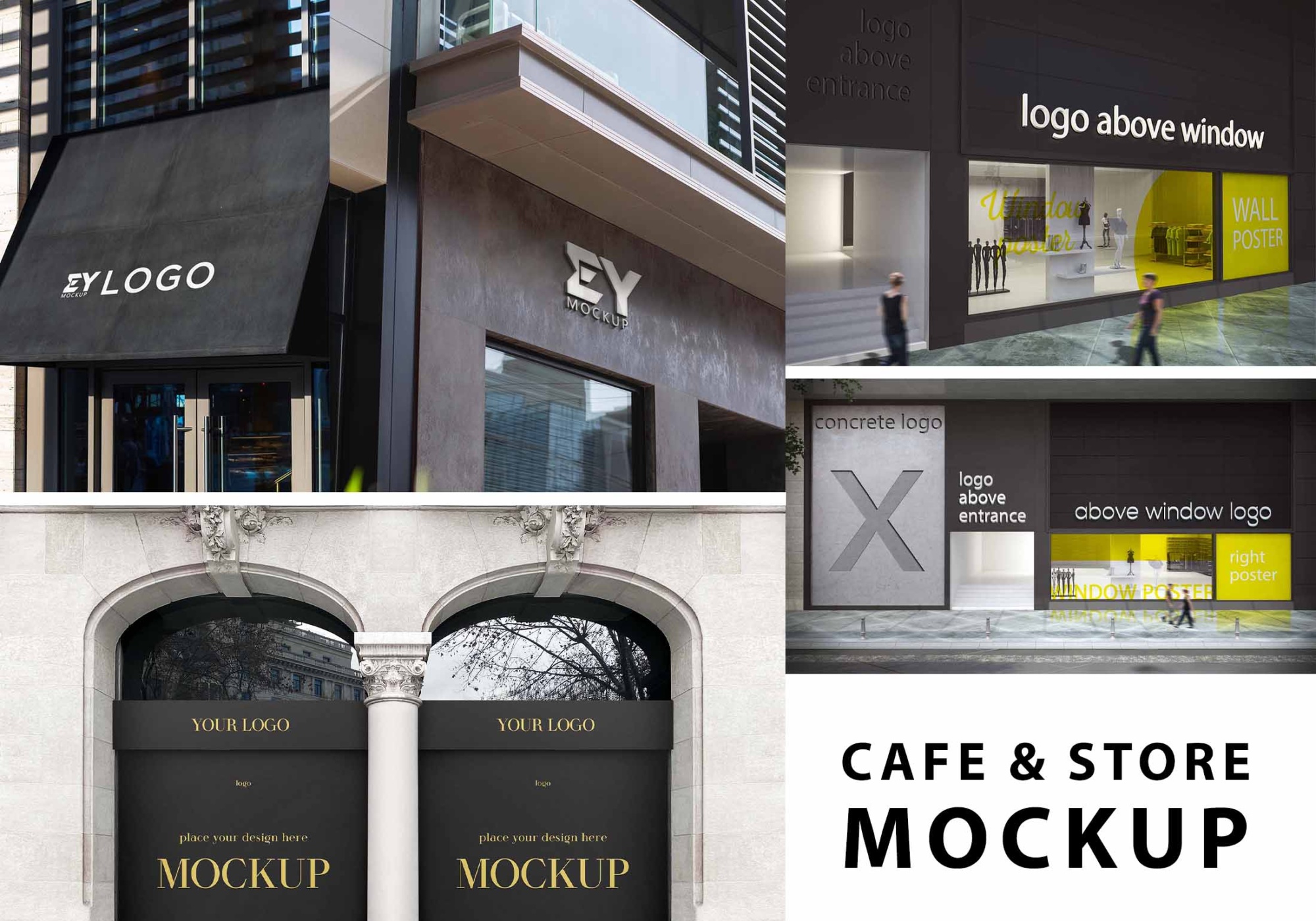 Cafe Logo Mockup for Quick Branding