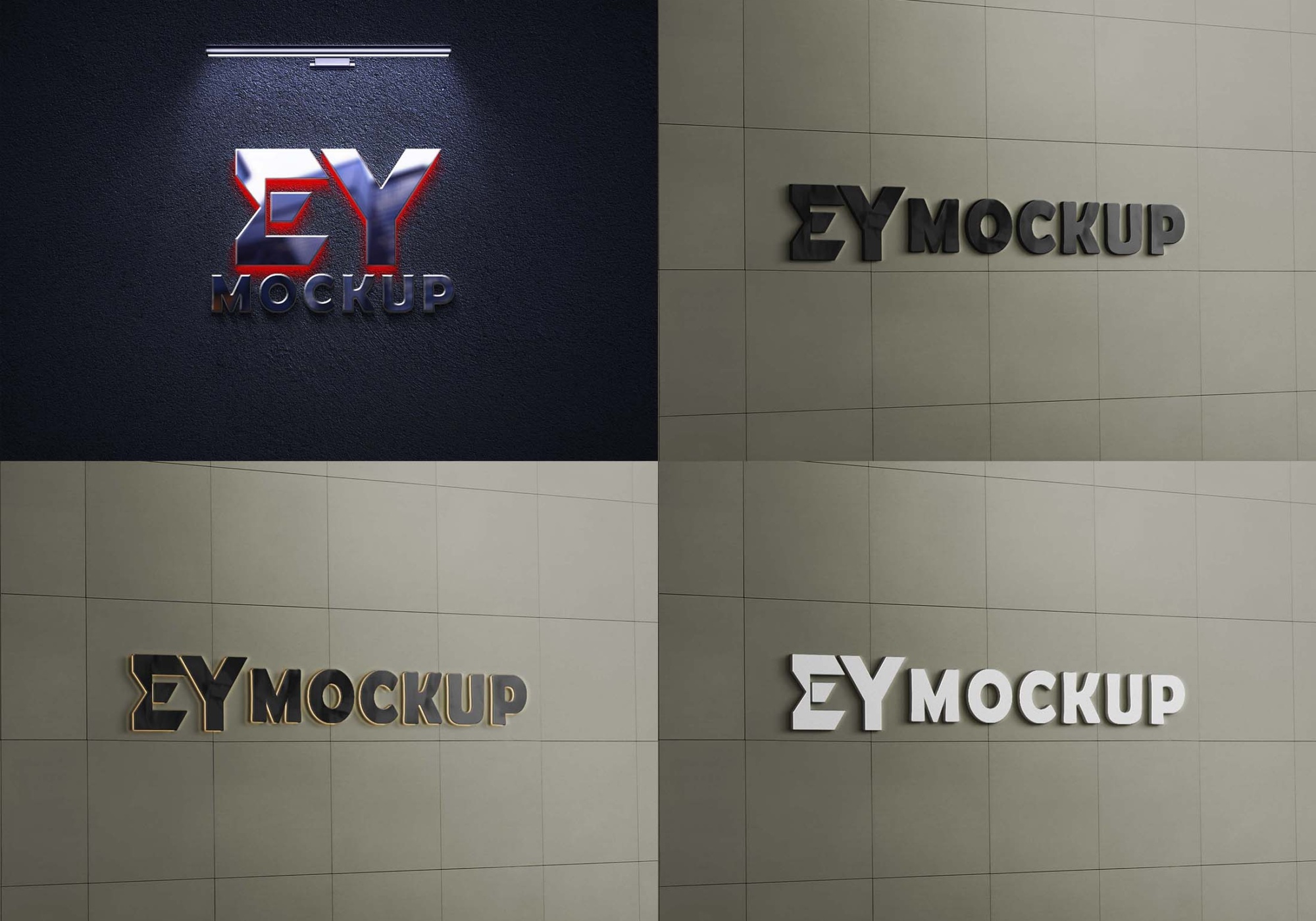 Free 3D Logo Mockup Download