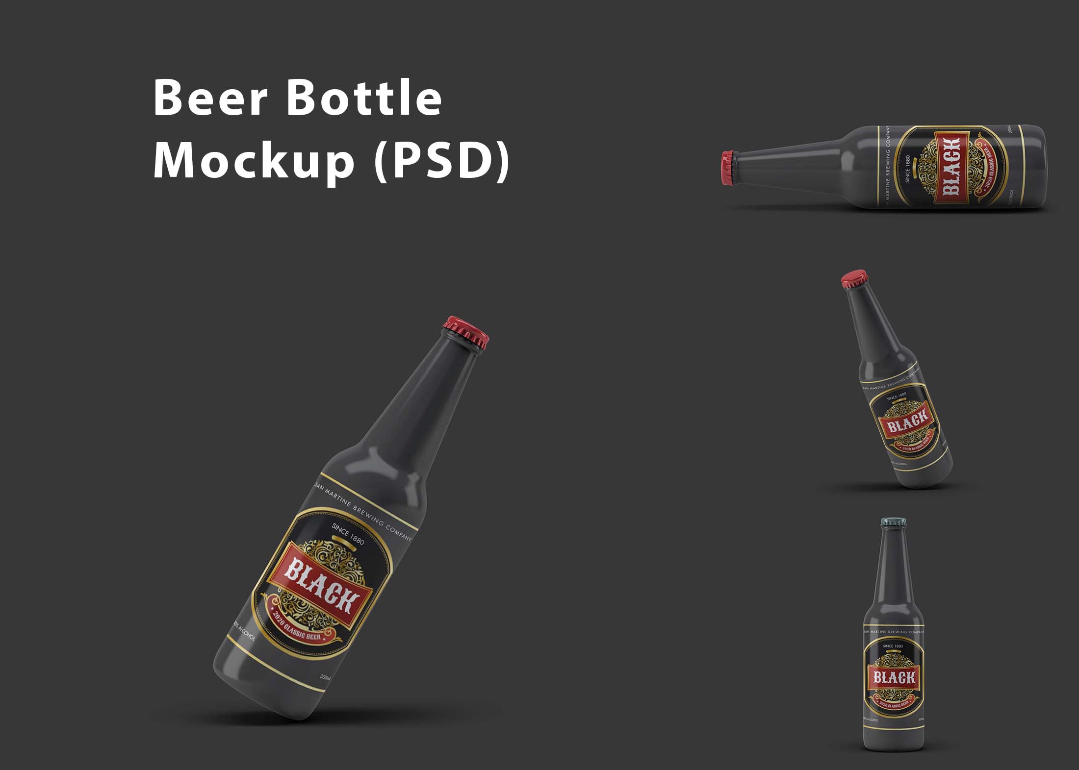 Free Beer Bottle Mockup Download