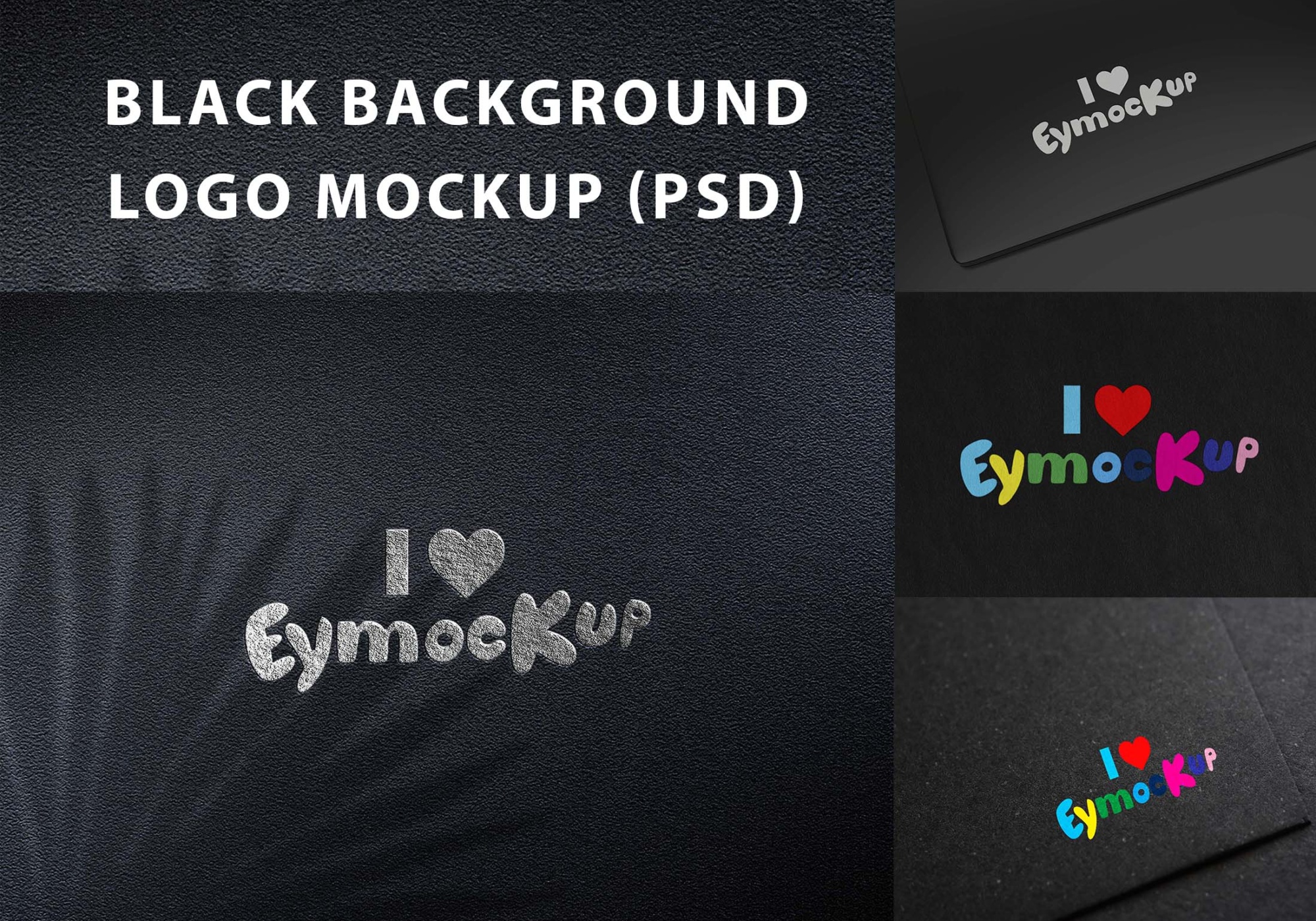 Elegant Black Background Logo Mockup