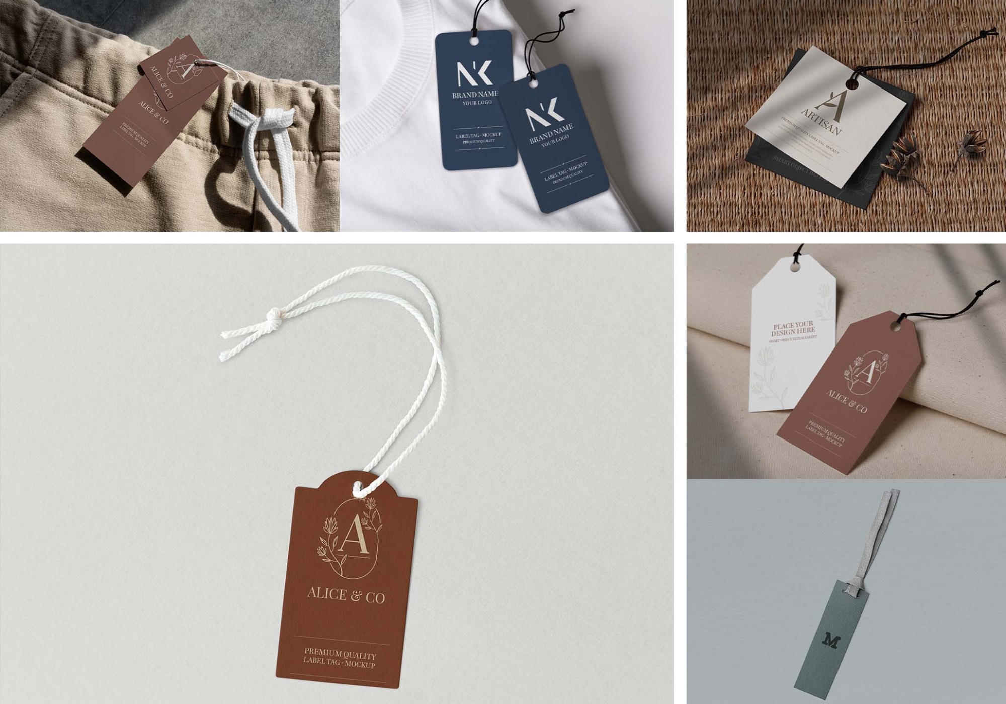 Free Fabric Tag Mockup Download