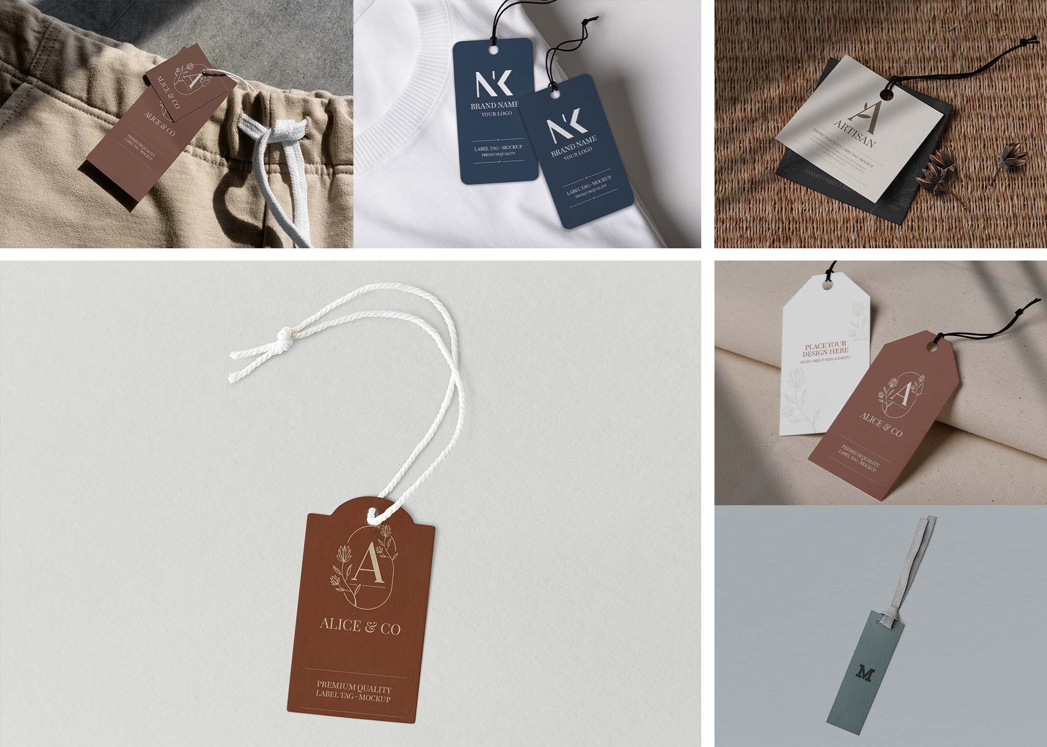 Free Fabric Tag Mockup Download