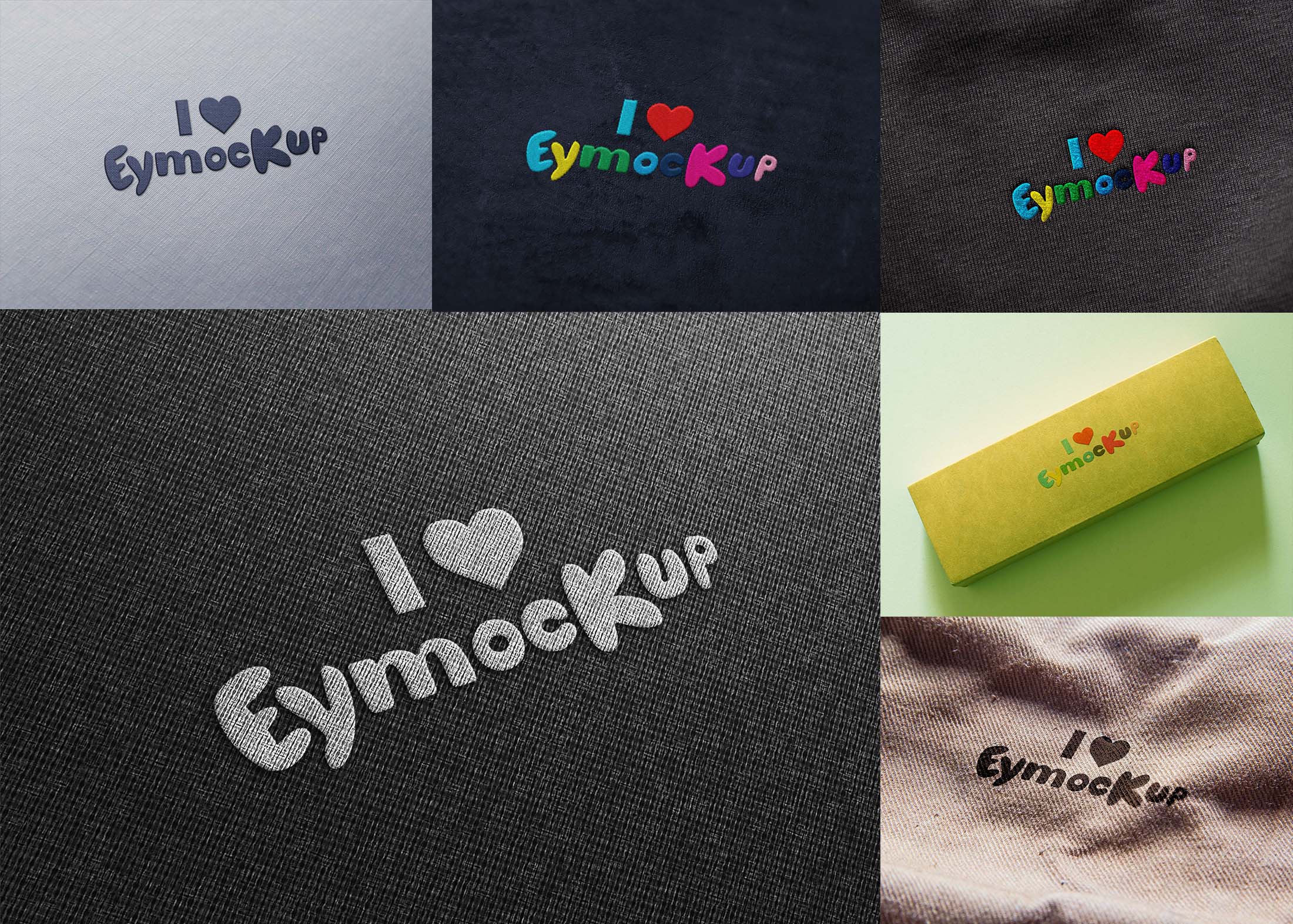 Realistic Fabric Logo Mockup Download