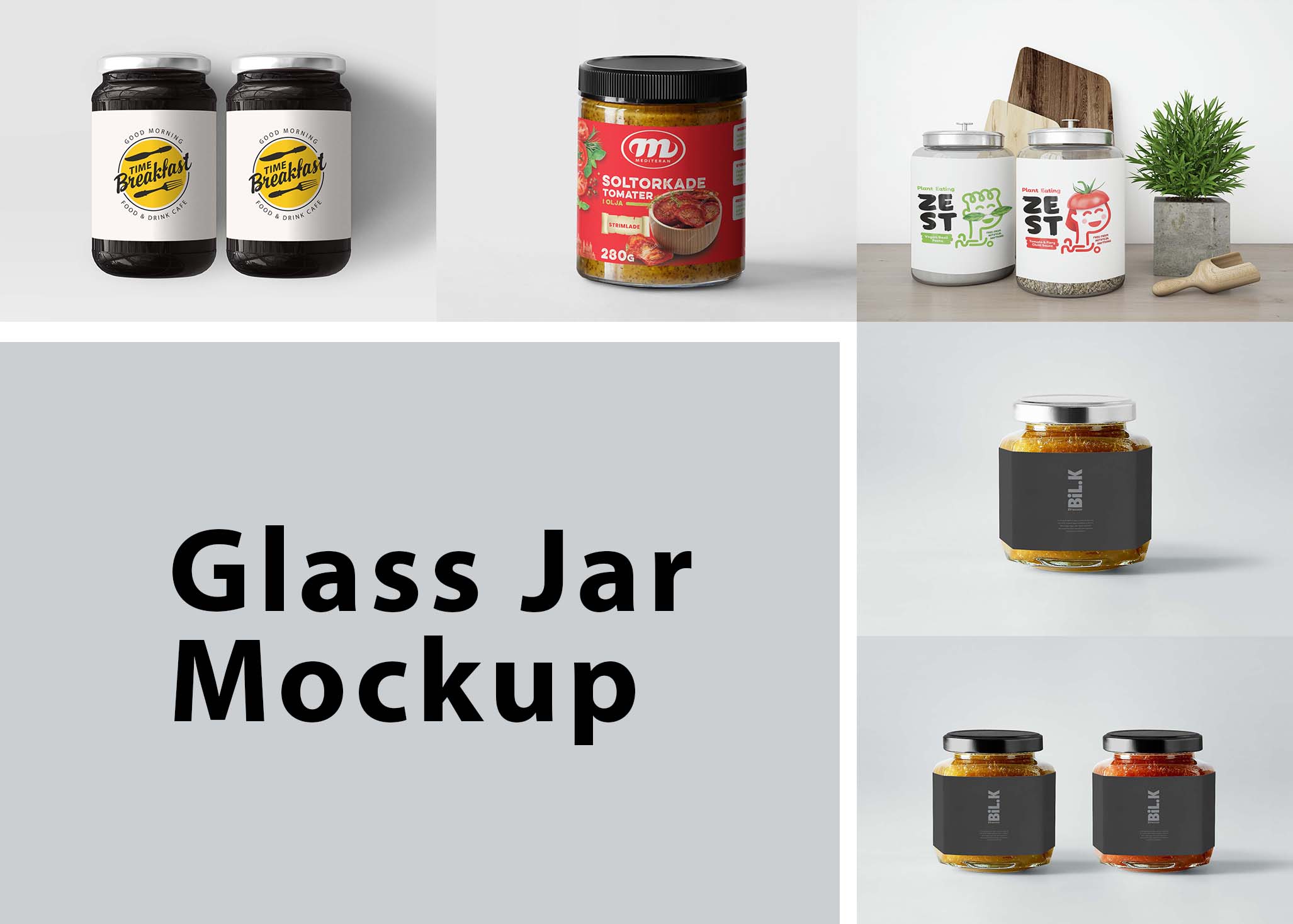 Free Glass Jar Mockup for Designers