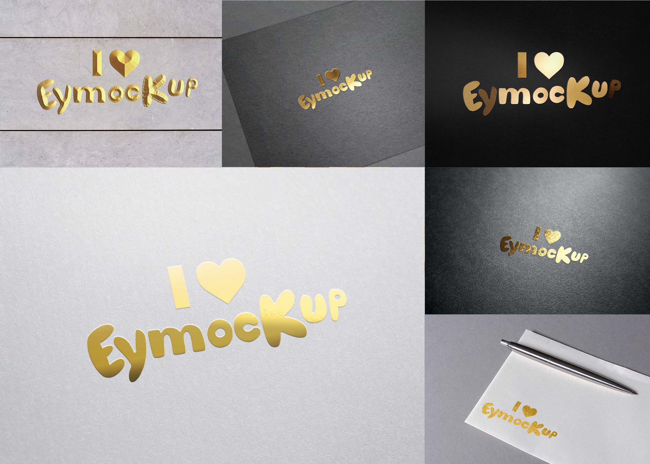 Free Gold Logo Mockup PSD Download