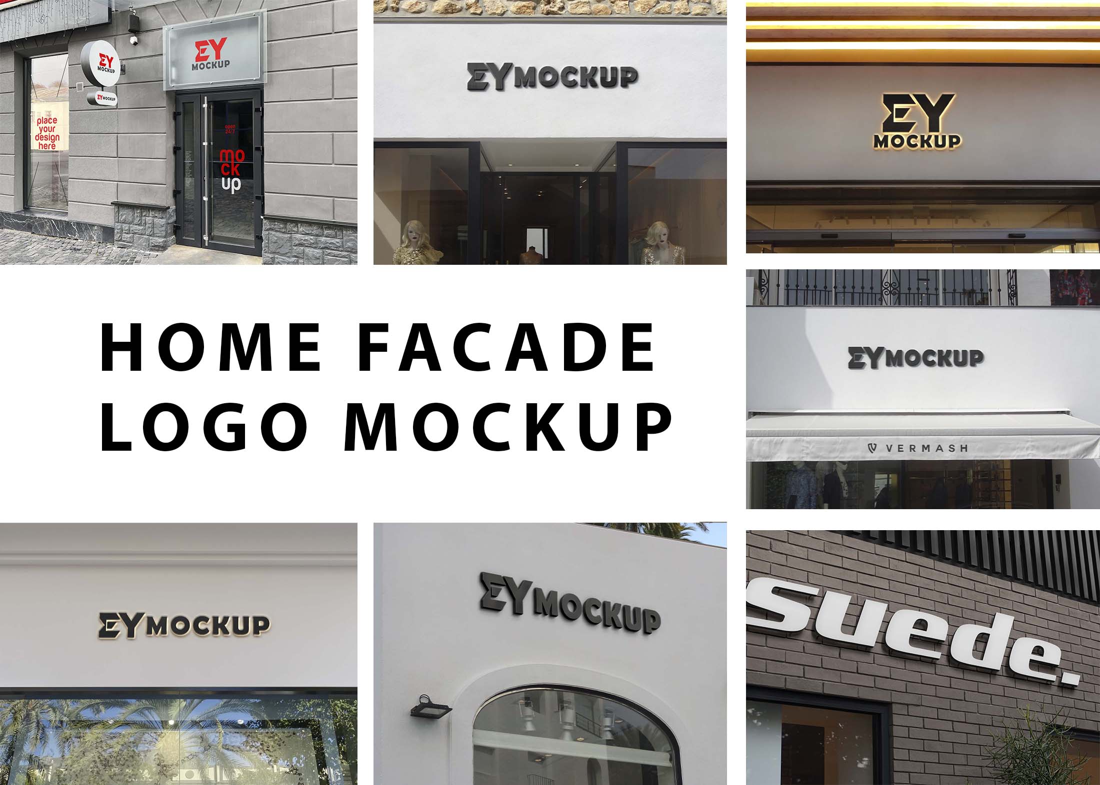 Free Home Front Logo Mockup Download