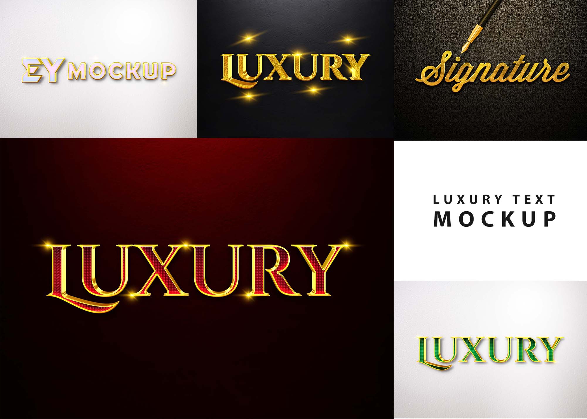 Free Luxury Text Mockup Download