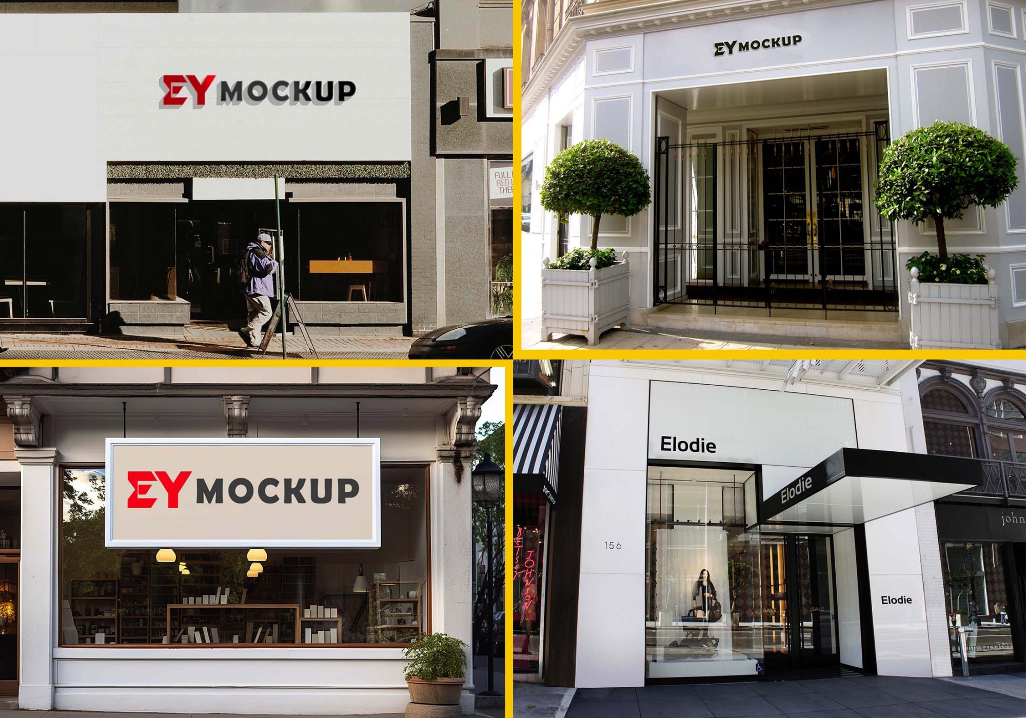 Mall Storefront Logo Mockup Download