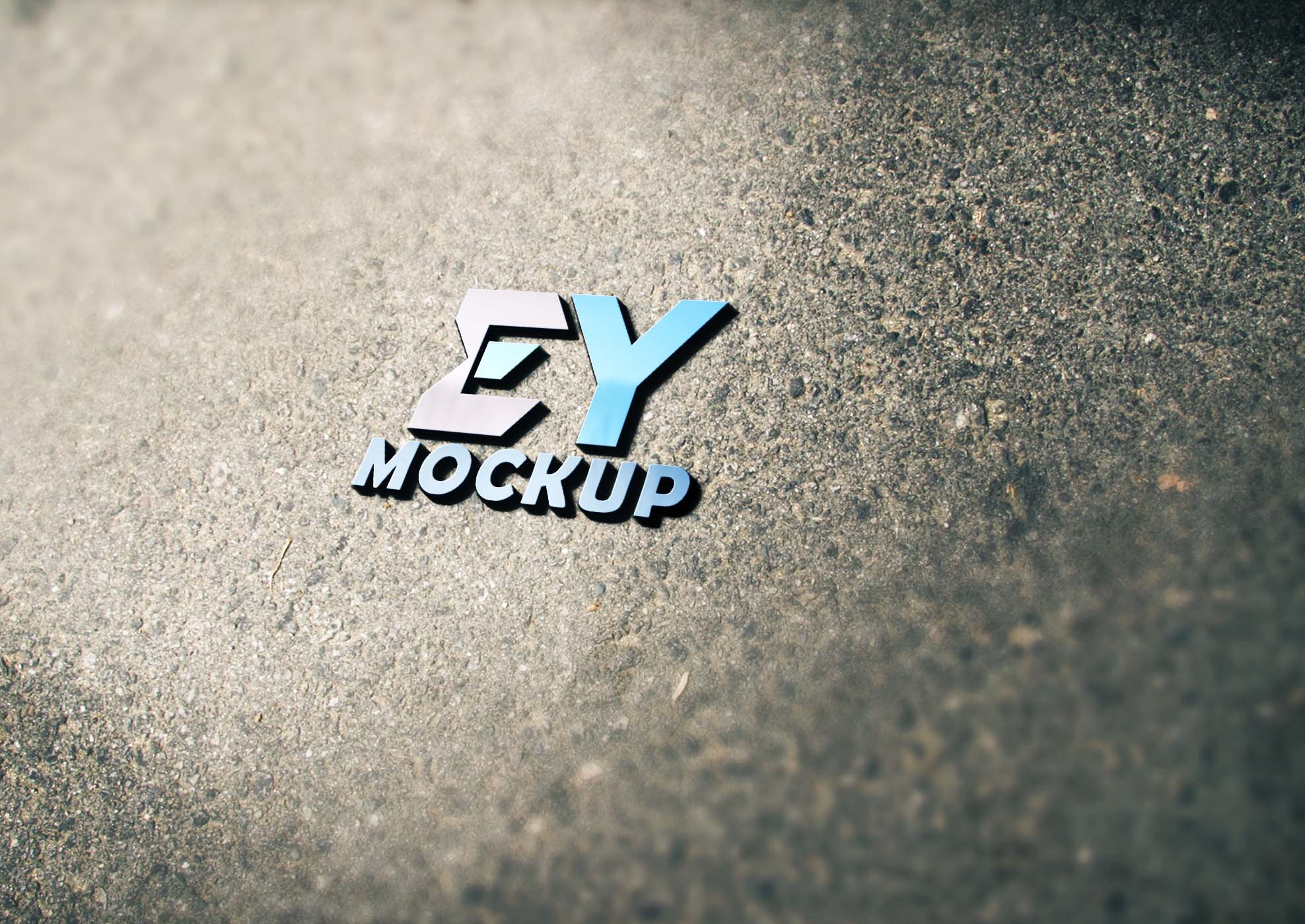 Download Silver 3D Logo Mockup PSD