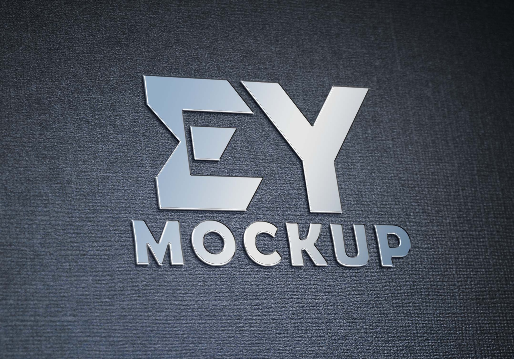 Download Silver 3D Logo Mockup PSD