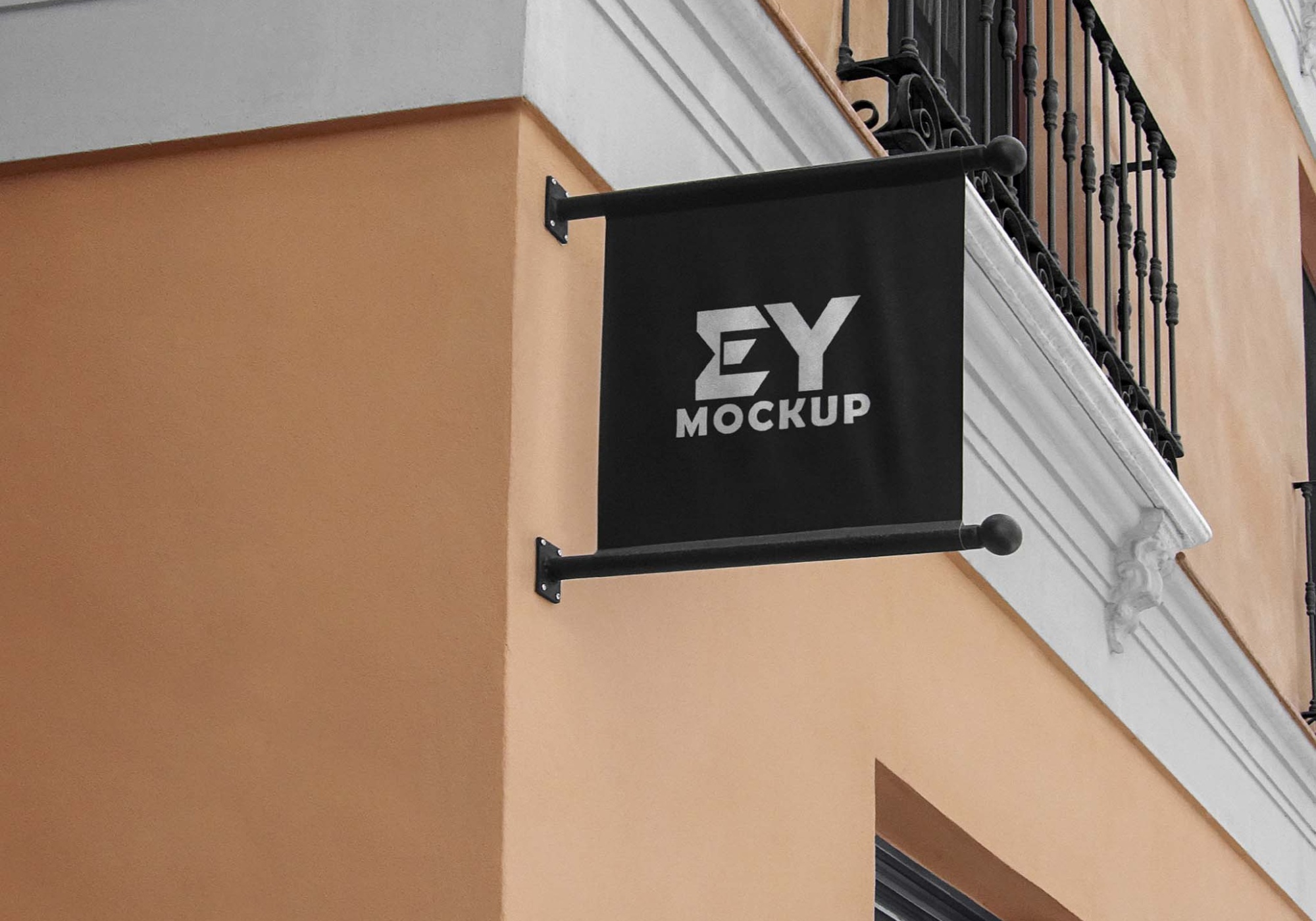 Free Square Sign Mockup for PSD