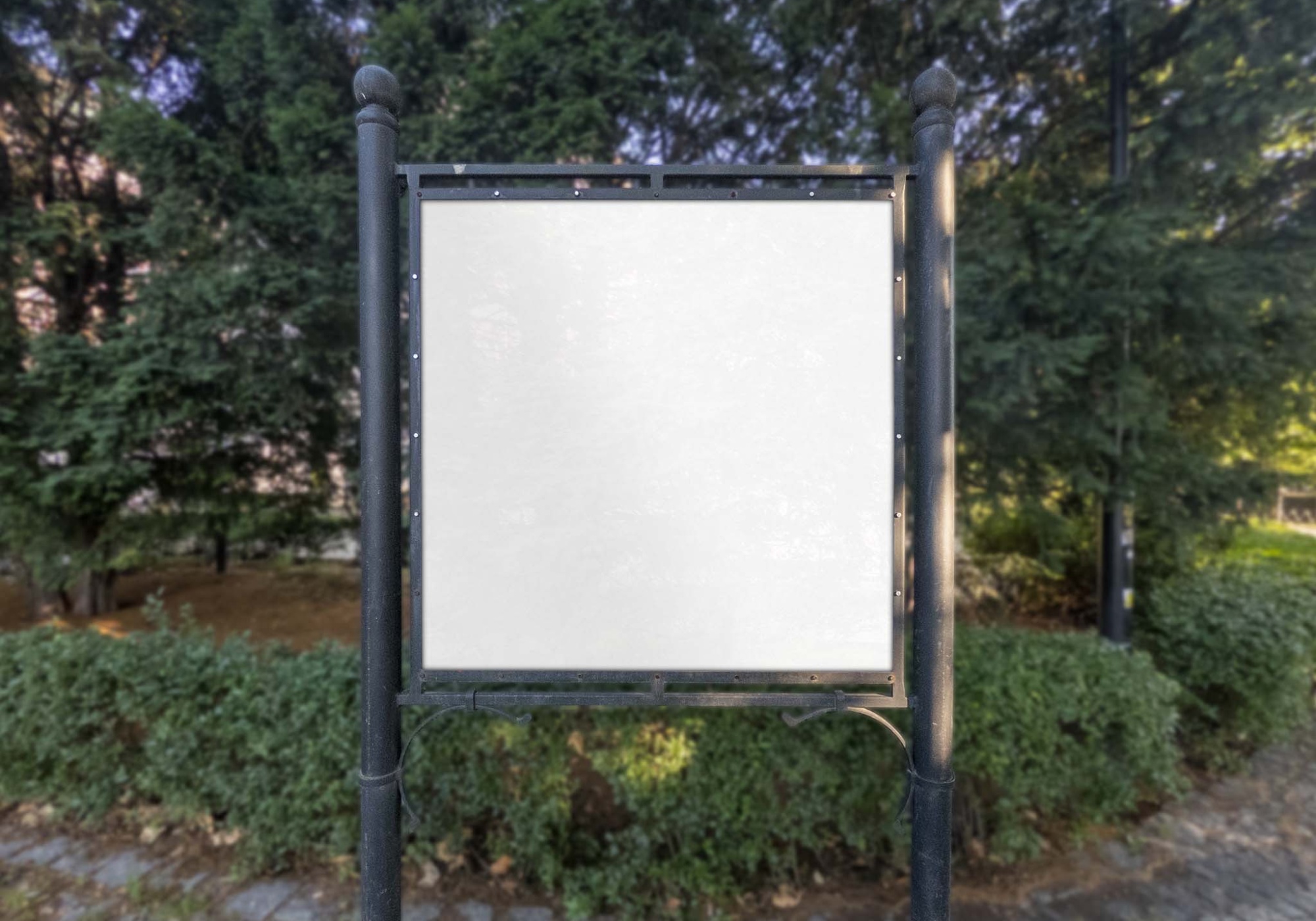 Free Square Sign Mockup for PSD