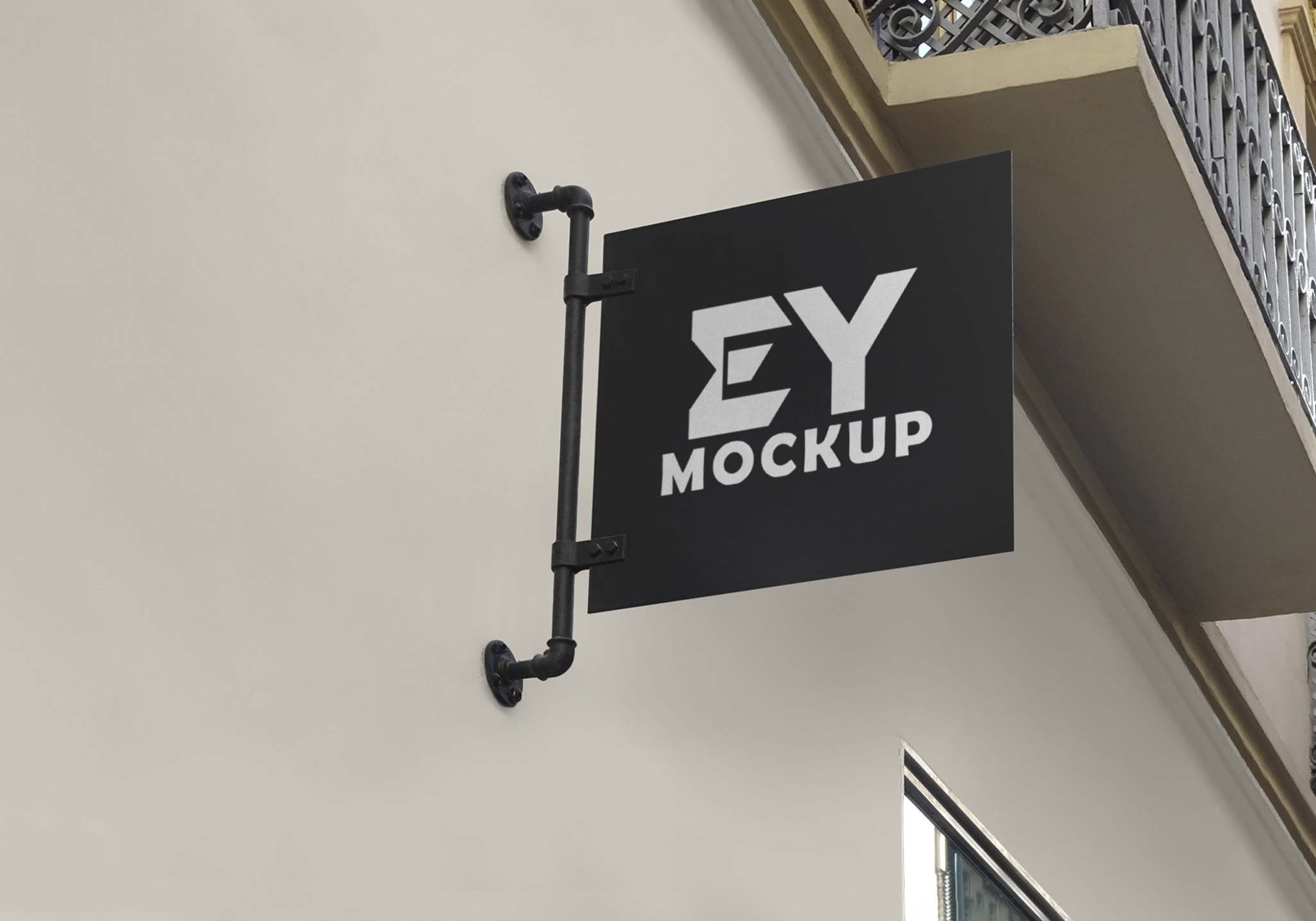 Free Square Sign Mockup for PSD