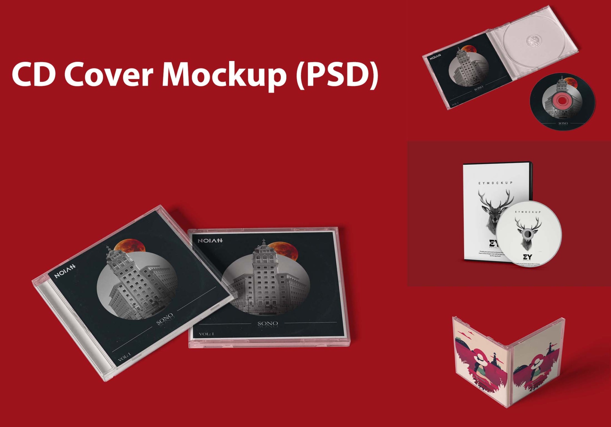 Free CD Cover Mockup Download (PSD)