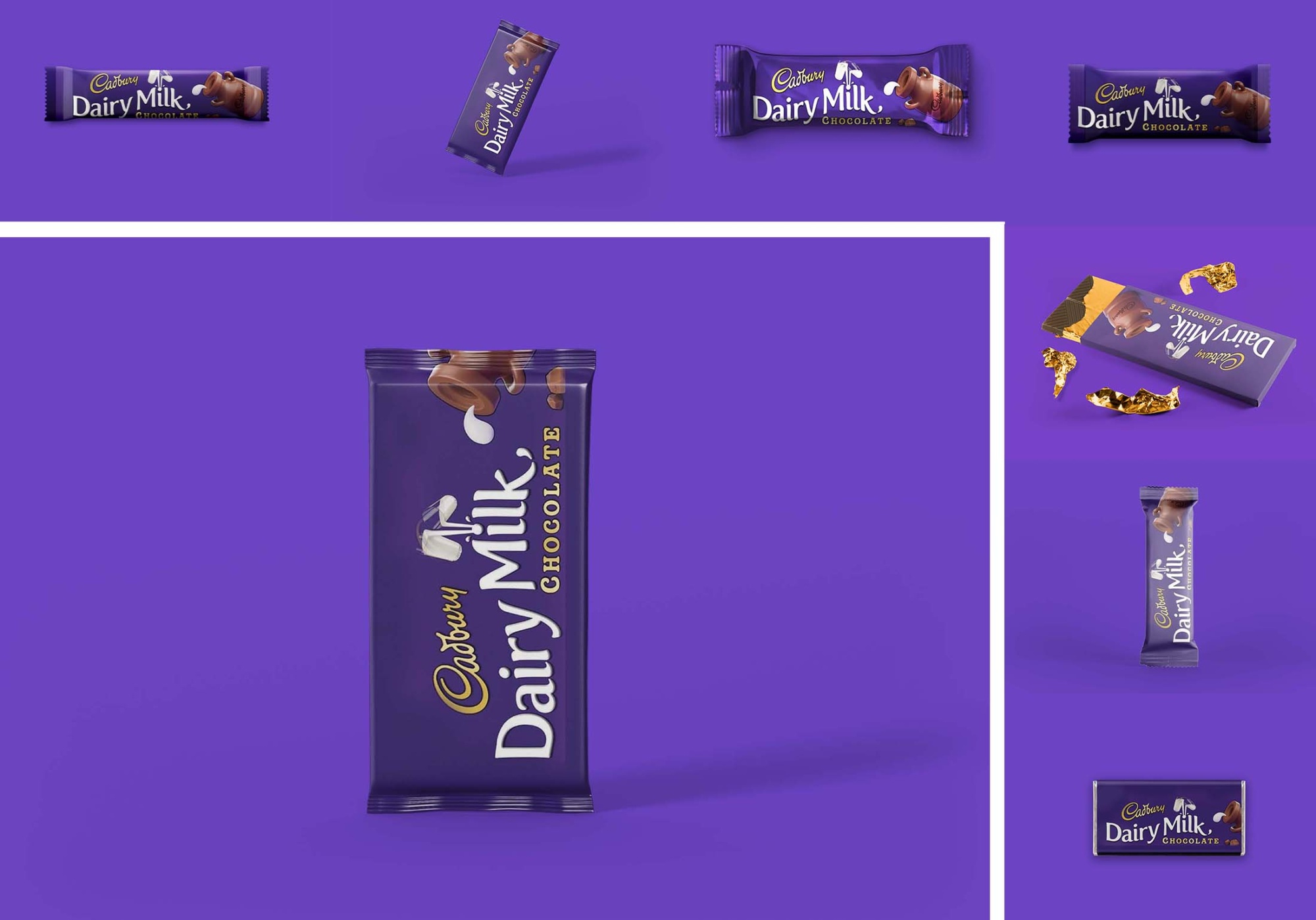 Free Dairy Milk Packaging Mockup PSD