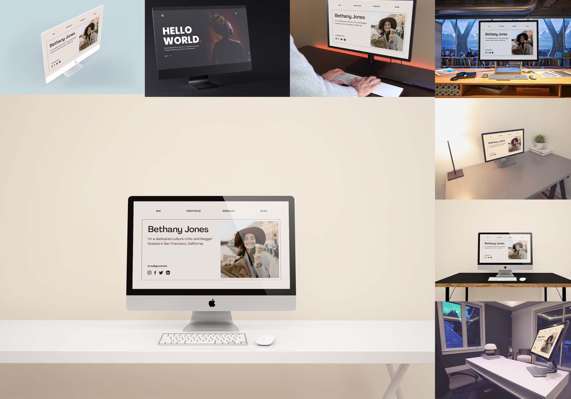 Free Desktop Screen Mockup Download