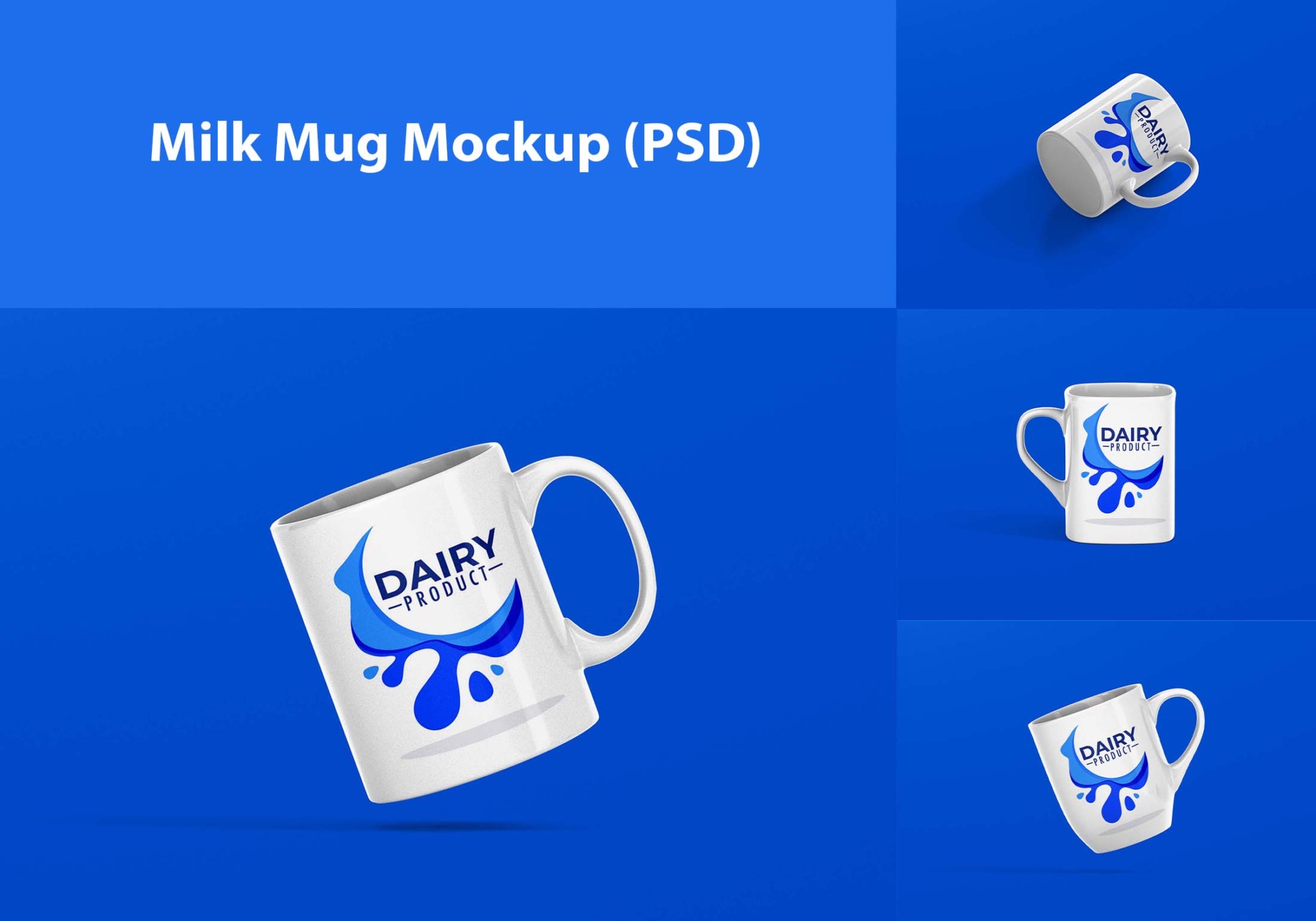 Free Milk Mug Mockup PSD Download