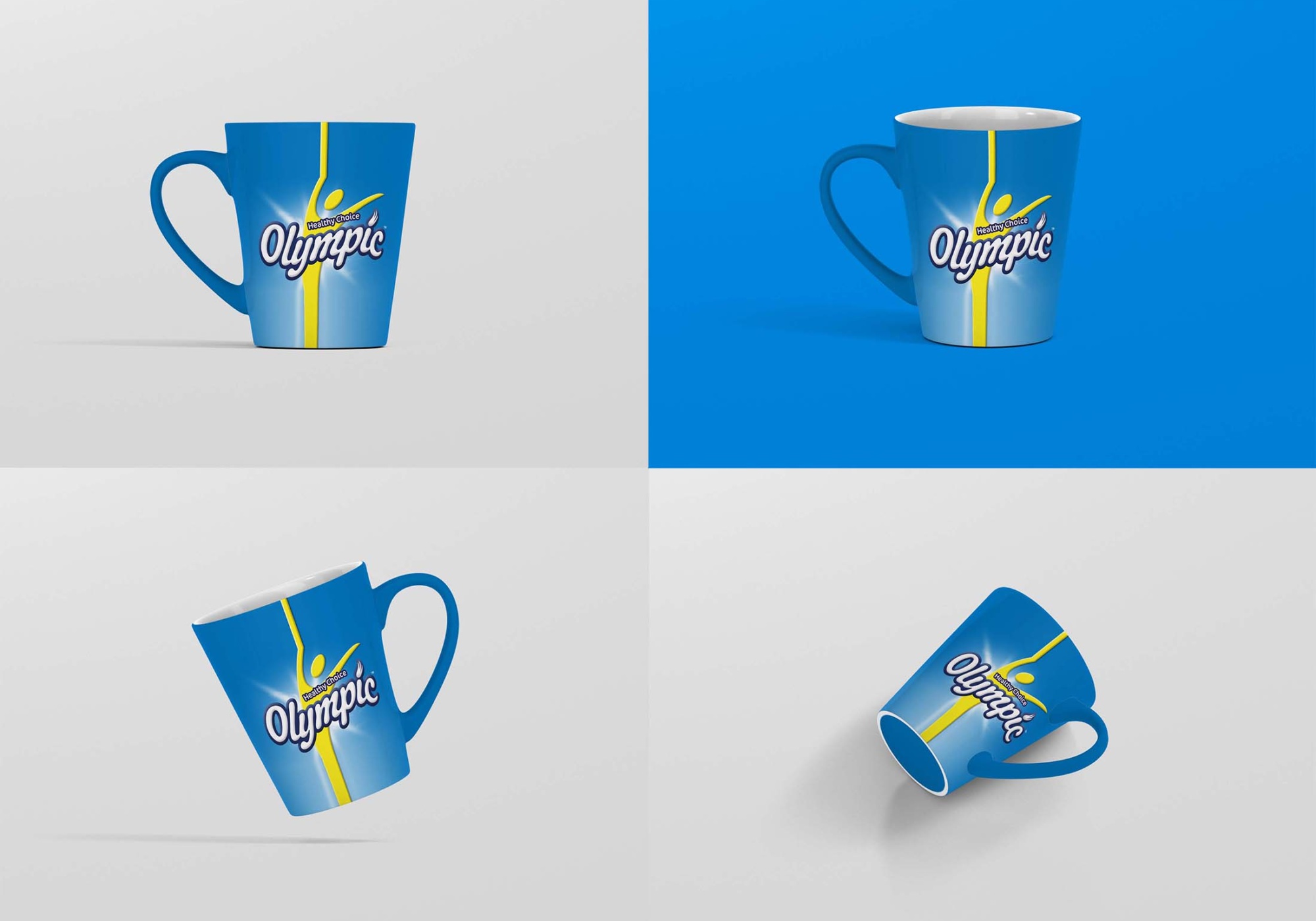 Free Milk Mug Logo Mockup Download