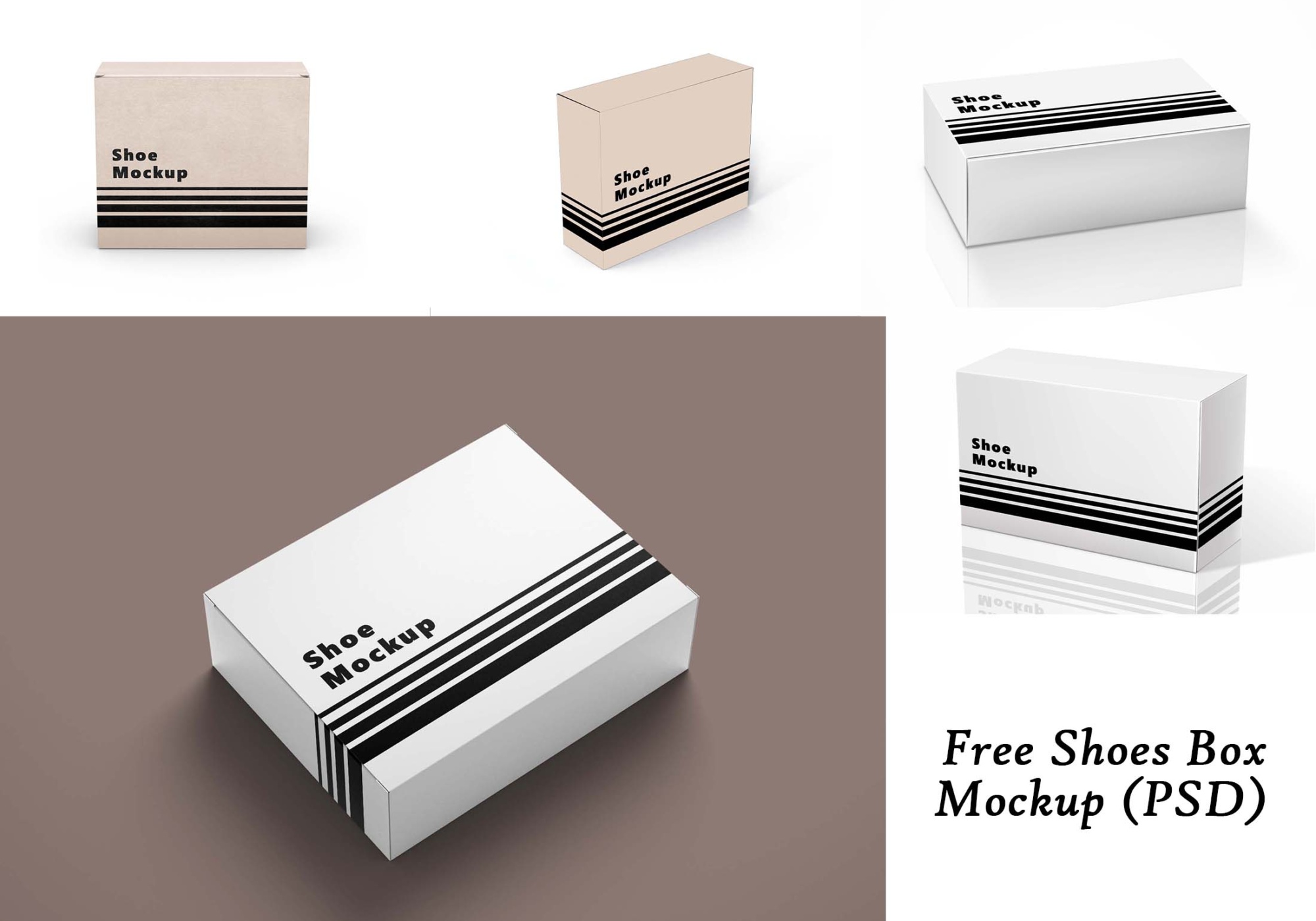 Download Free Shoes Box Mockup PSD