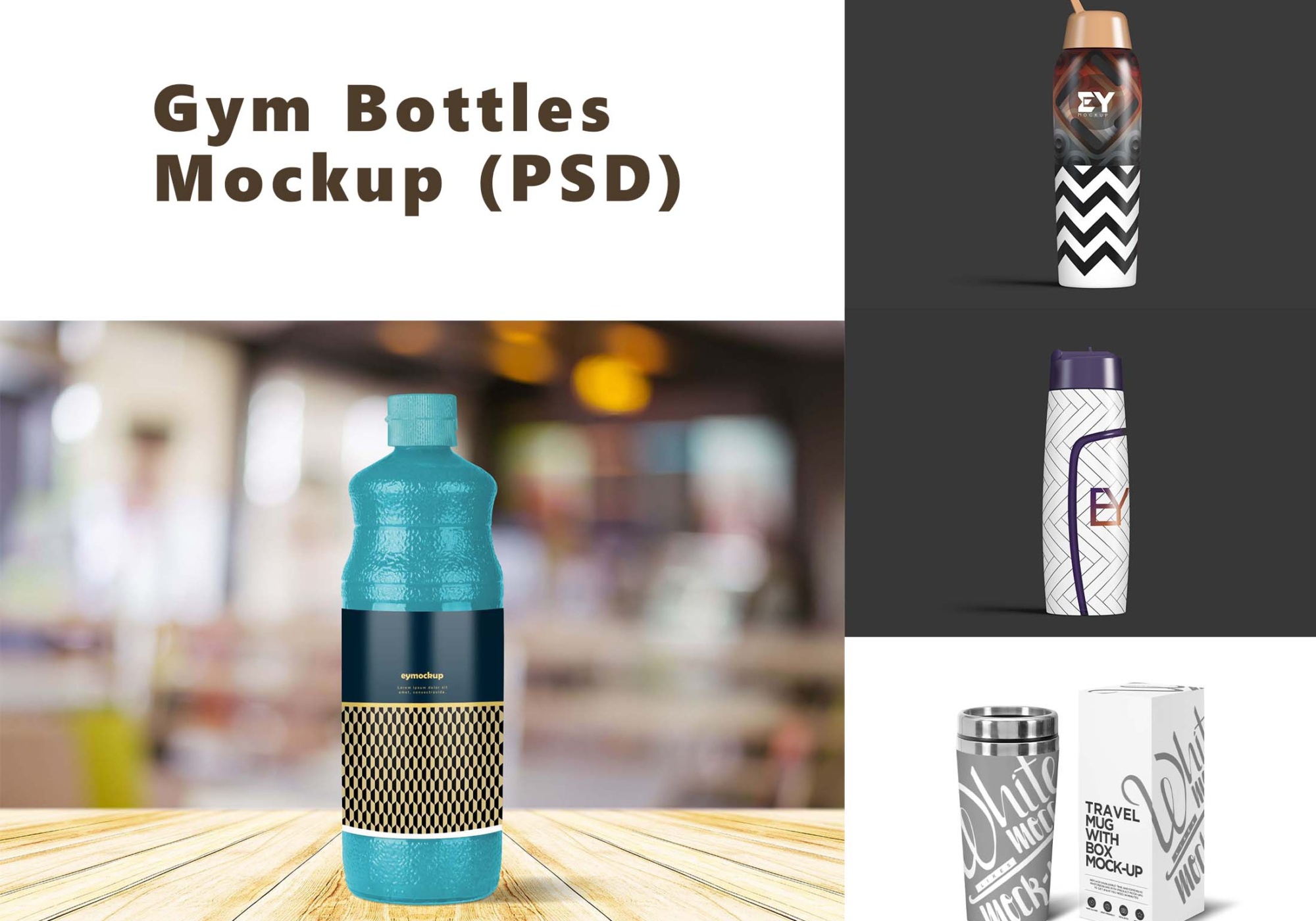 Free Gym Bottle Mockup Download