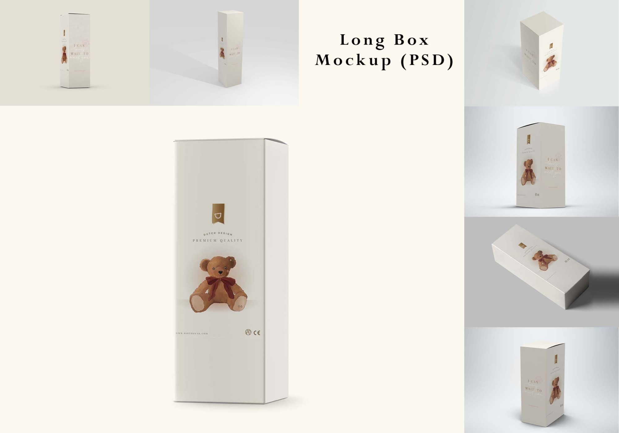 Free Long Box Mockup for Photoshop